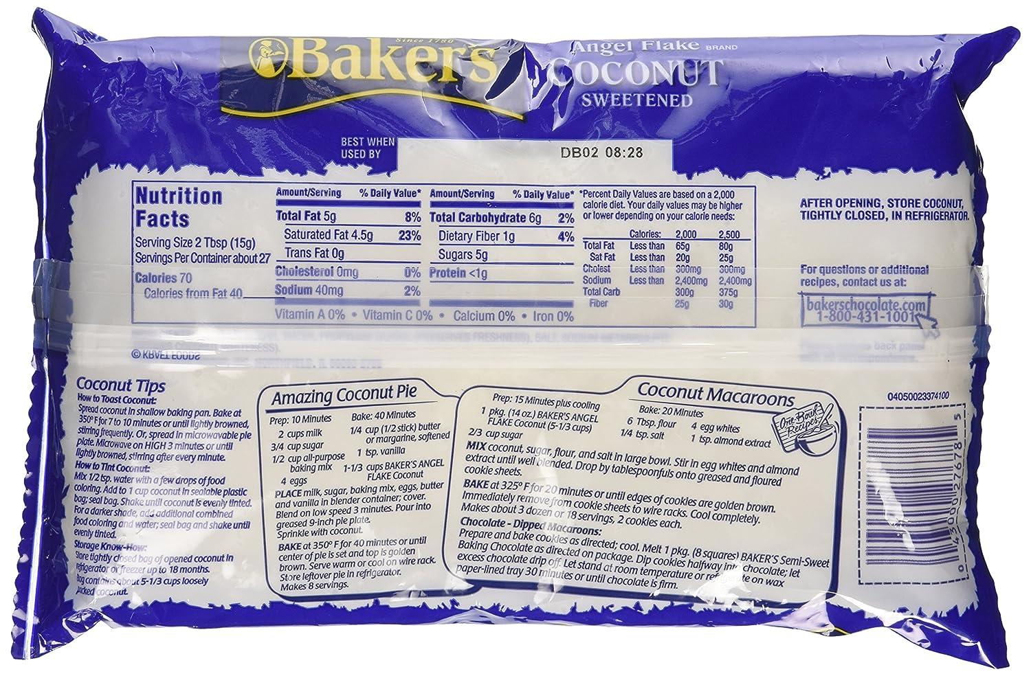 Bakers Angel Flake Sweetened Coconut 14 oz (Pack of 2)