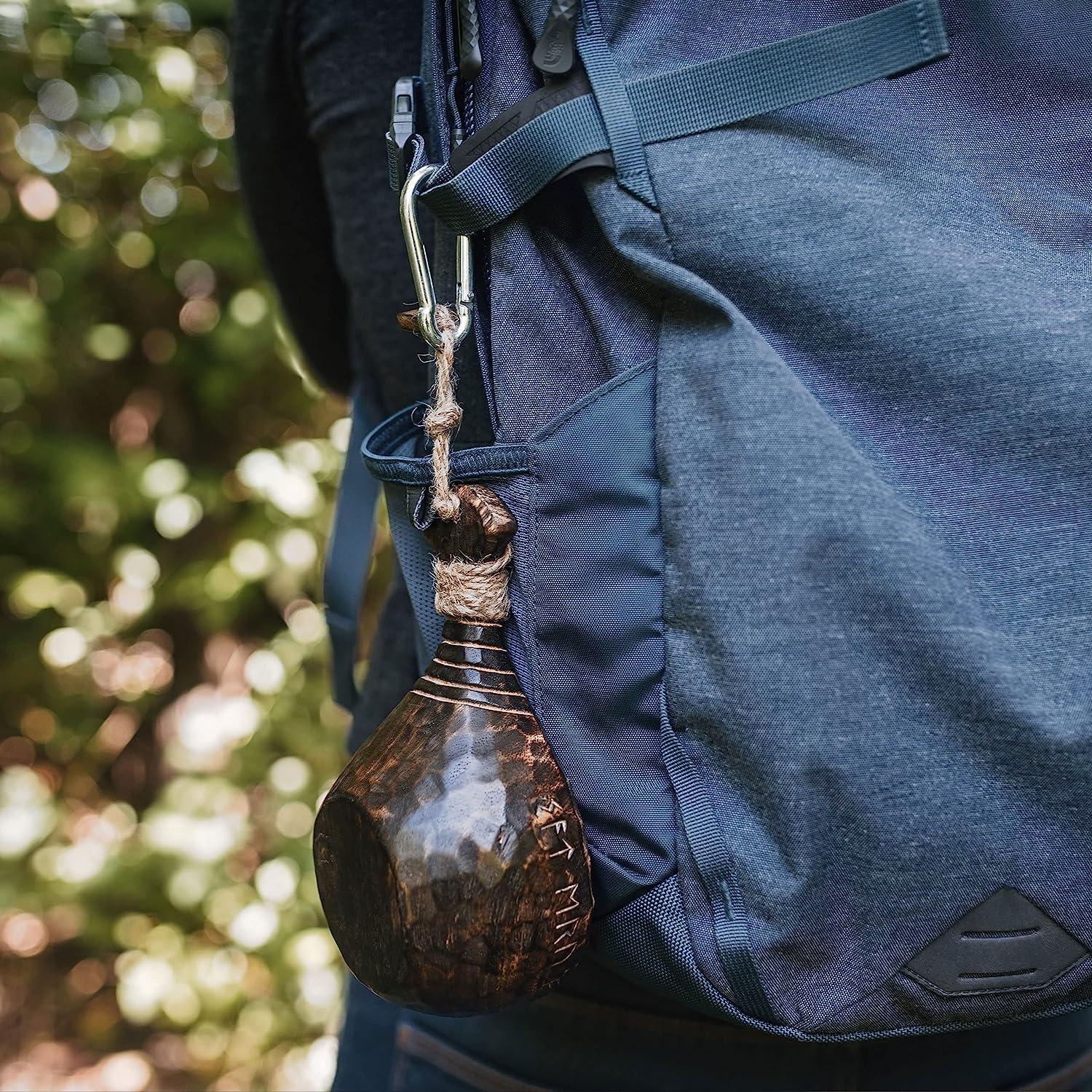 Handcarved Wooden Kuksa Cup - 11 oz Scandinavian Bushcraft Bowl for ...