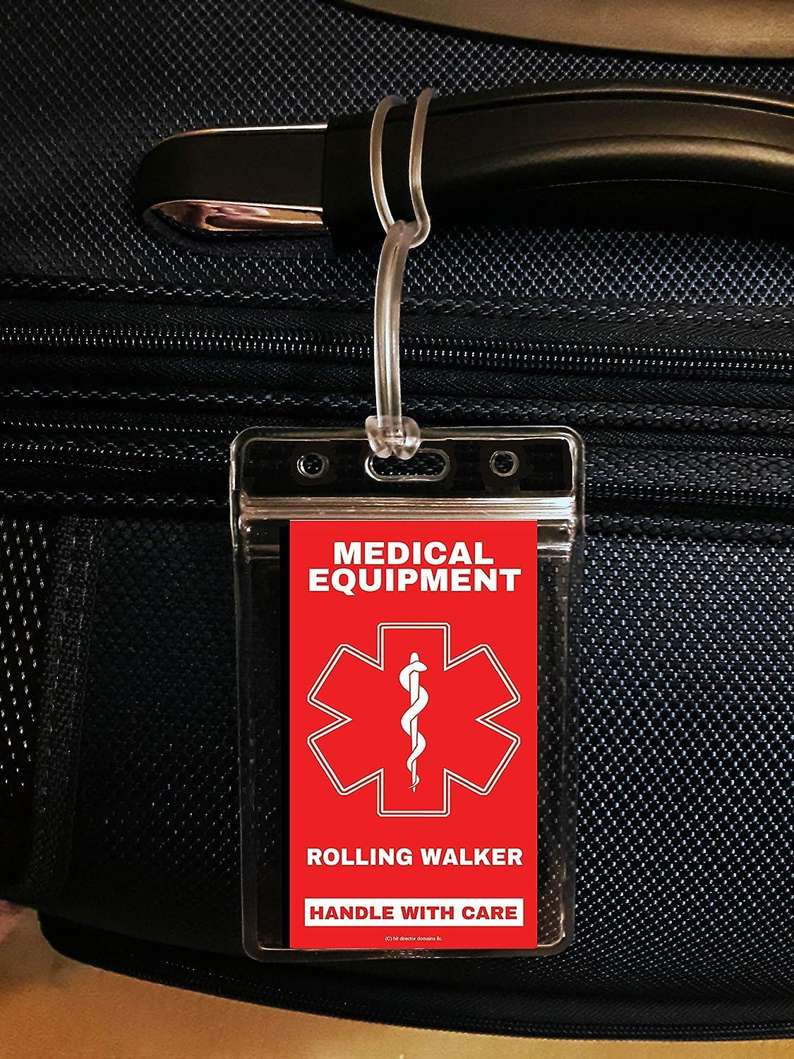 Rolling Walker Luggage Tag - DOT & ACAA Compliant - Handle with Care ...