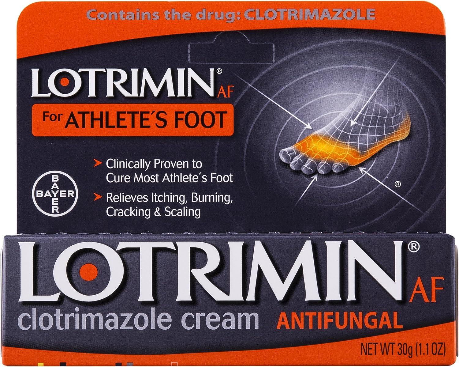 Lotrimin AF Cream for Athlete's Foot 1.1oz - Clotrimazole 1% Antifungal ...