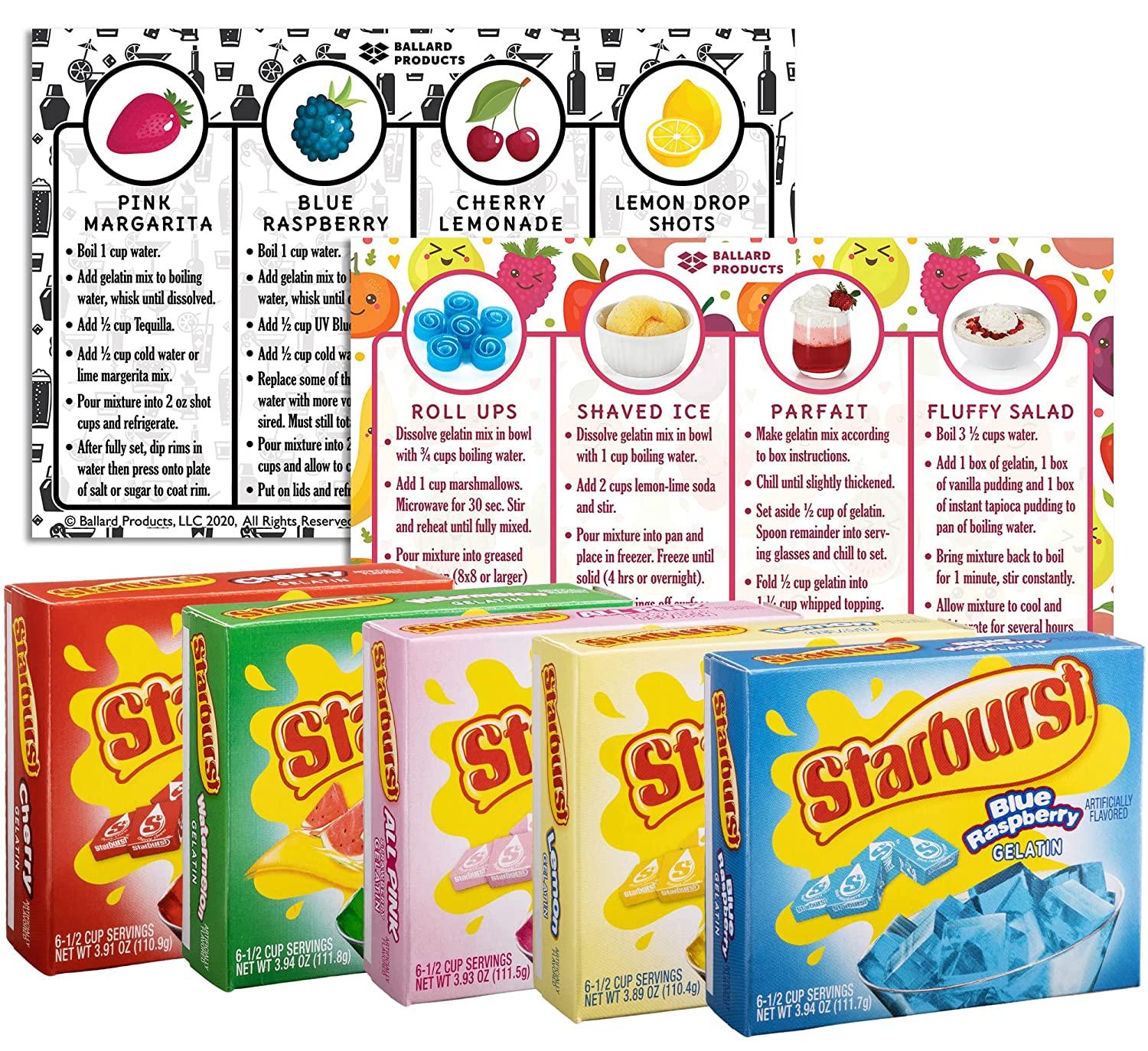 Starburst Gelatin Variety Pack of 5 | 1 Box Each - Watermelon Blue ...