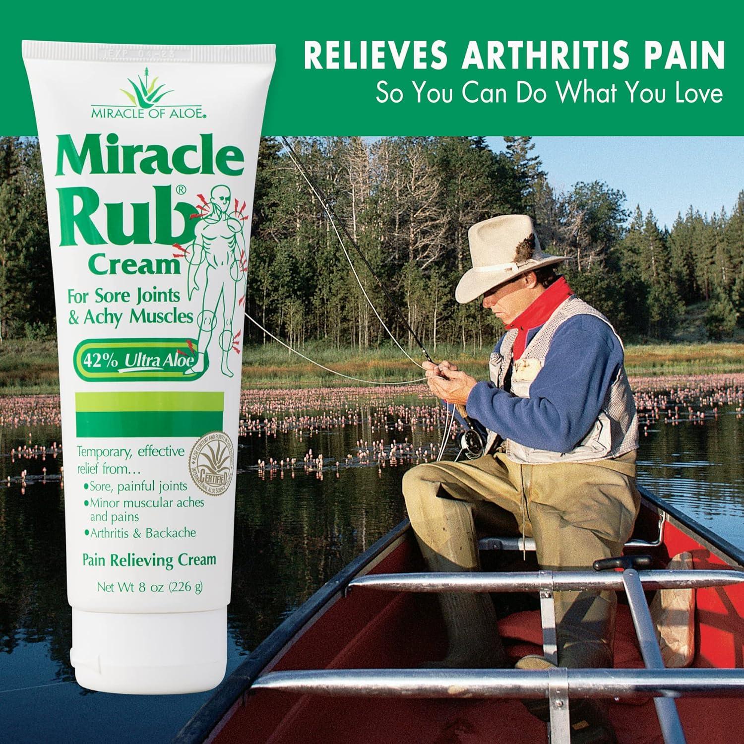 Miracle Rub Pain Relieving Cream with 42% Aloe - 8 oz Tube | Fast ...