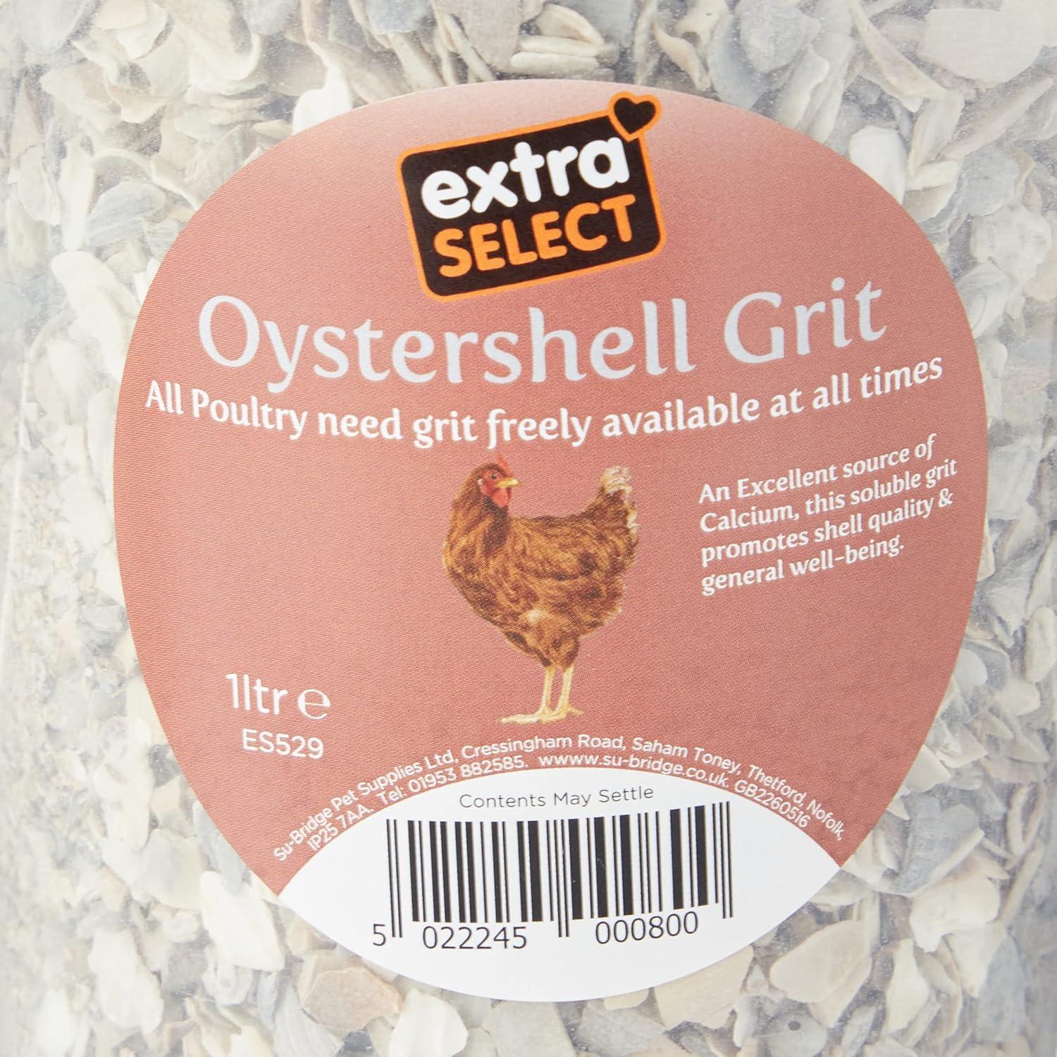 Extra Select Oystershell Grit Tub 1 Litre | Buy Now with Express ...