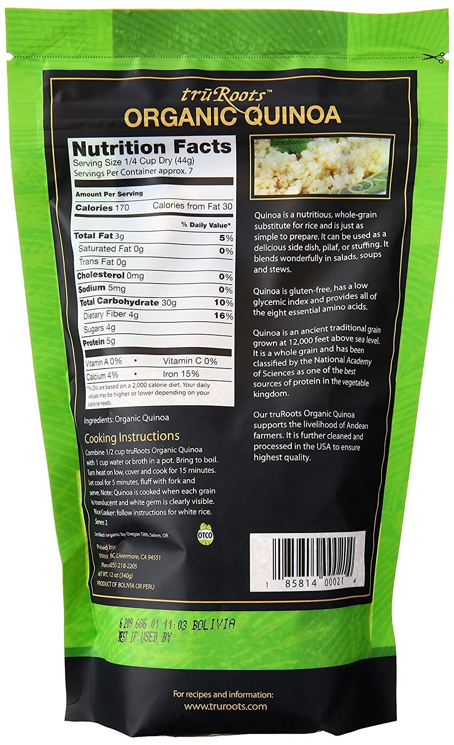 truRoots Organic Quinoa - 12 oz | Gluten-Free Superfood for Healthy ...