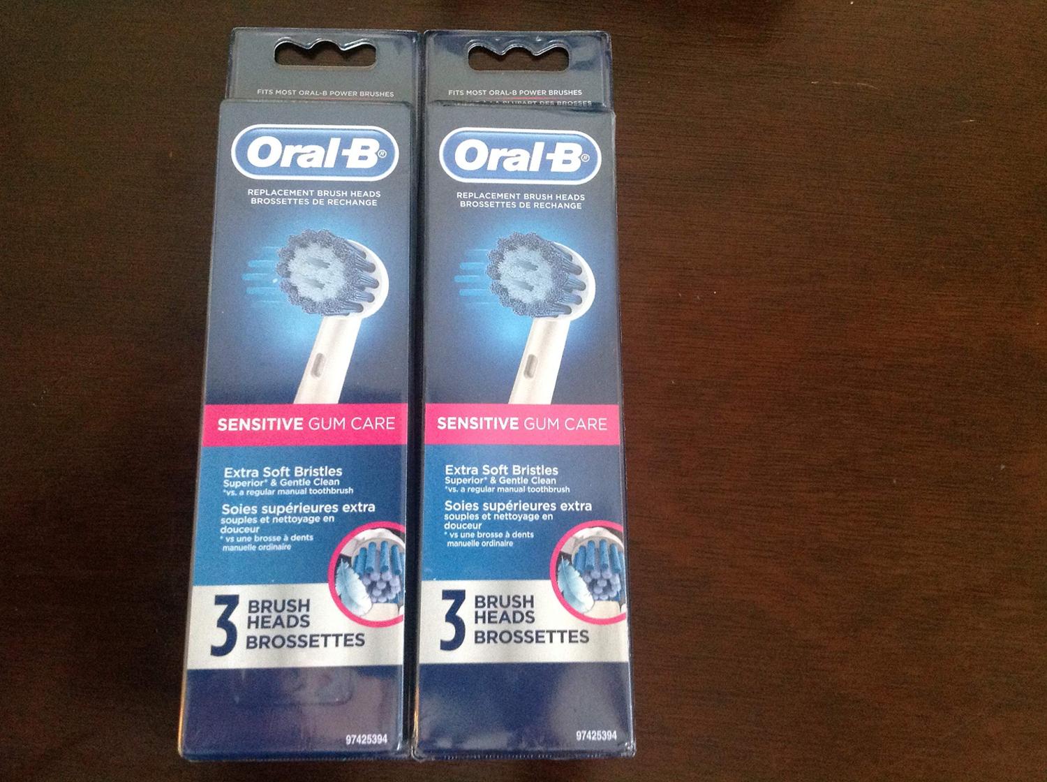 Oral-B Professional Sensitive Gum Care Brush Head 2 Pack (3 Heads ...