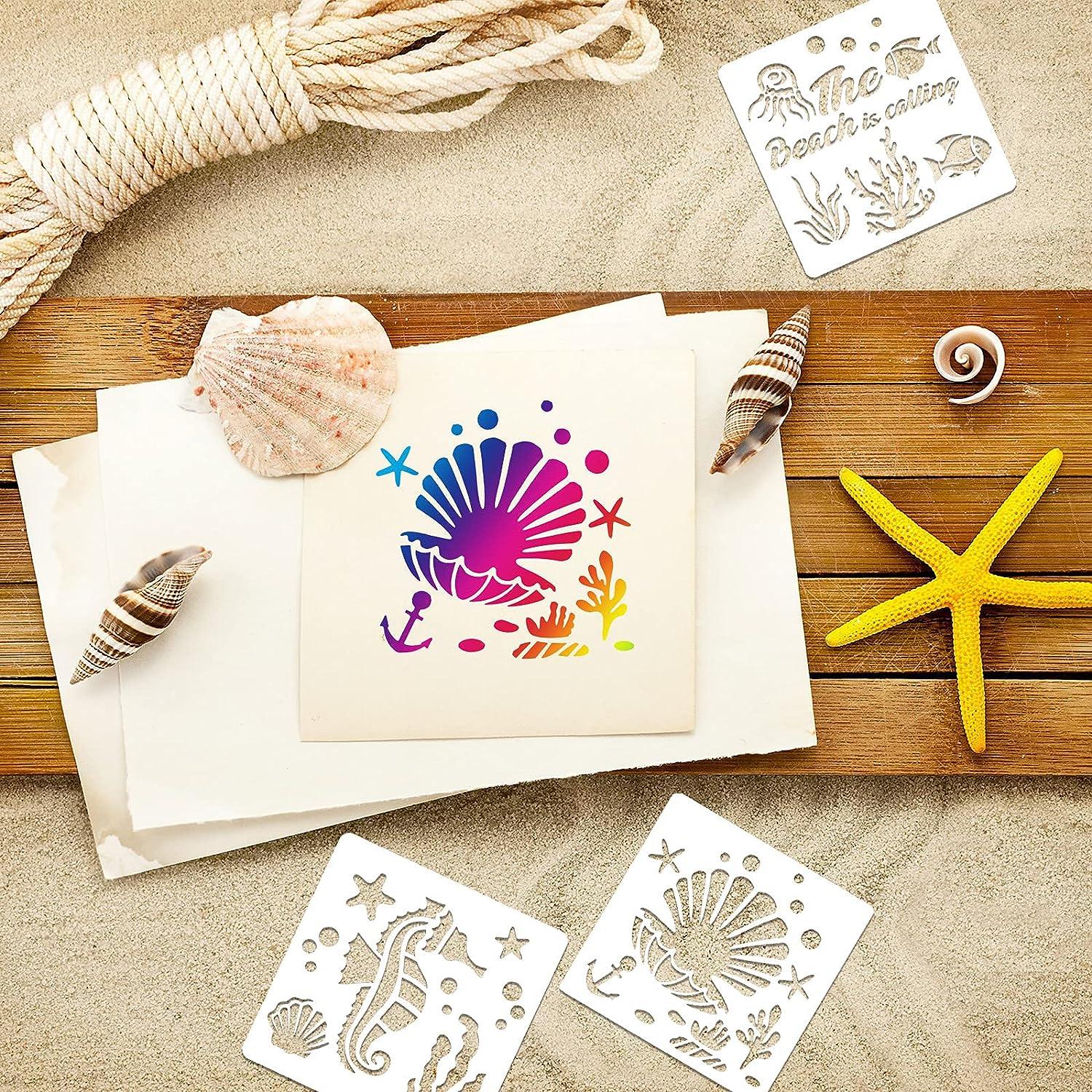 Sea Ocean Creatures Stencils - 30 Piece Set for DIY Crafts and Decor ...