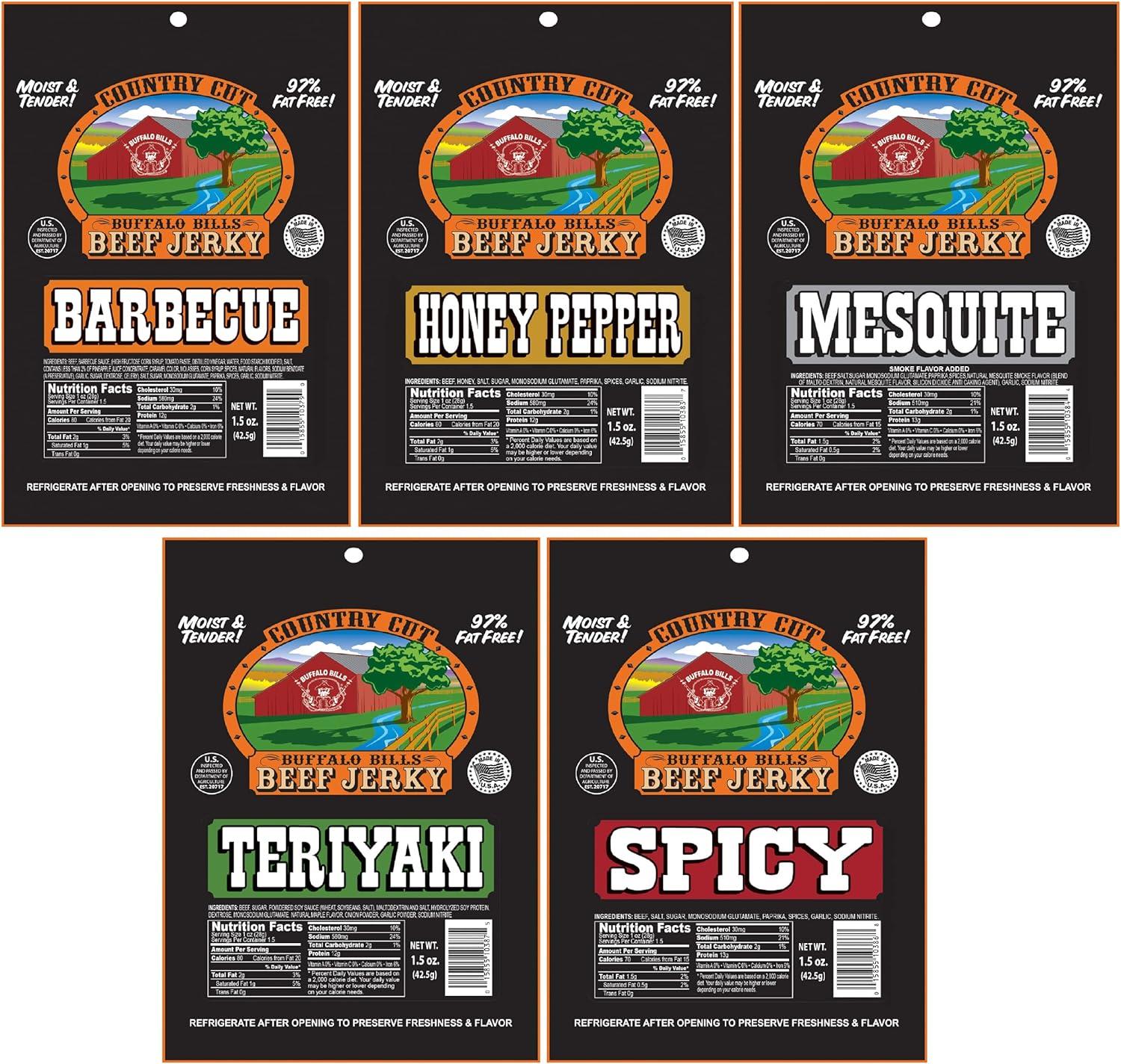 Buffalo Bills 10-Piece Assorted Jerky Sampler Gift Box (10 packs of ...