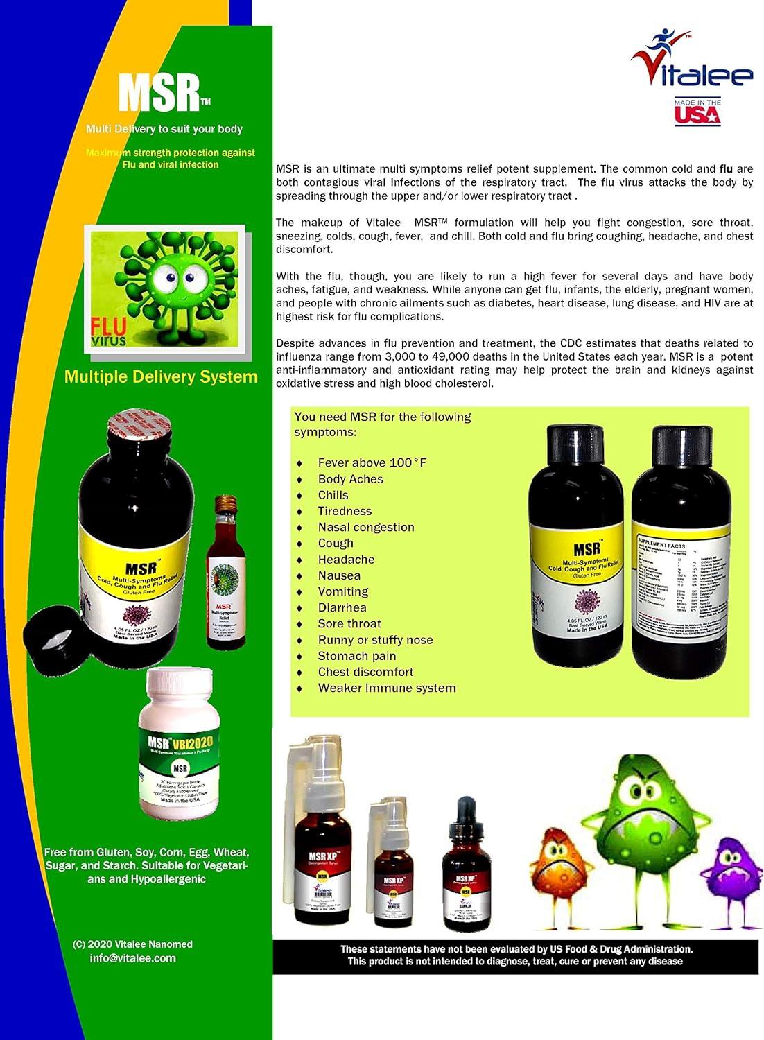 Vitalee Nanomed MSR Rapid Relief Drink for Cough, Running Nose, Sore ...