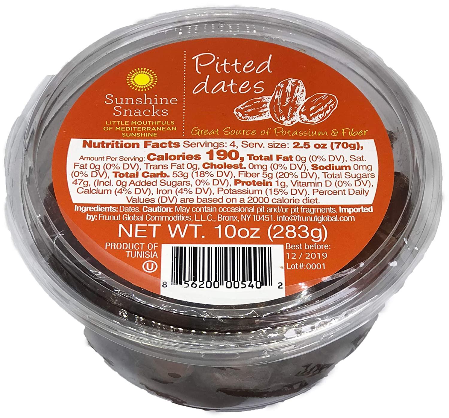 Sunshine Snacks Pitted Date (Premium Quality) (10 OZ) 10 Ounce (Pack of 1)
