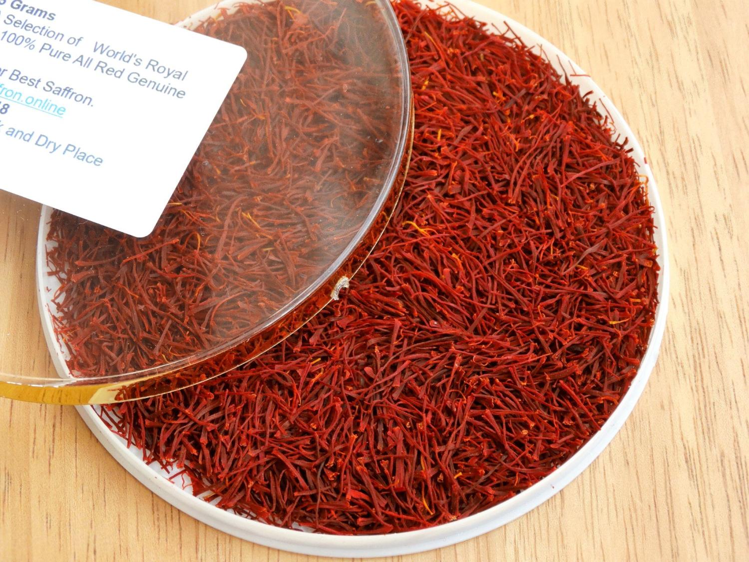 5g Best Saffron: 100% Pure All Red Genuine Saffron - Finest Royal ...