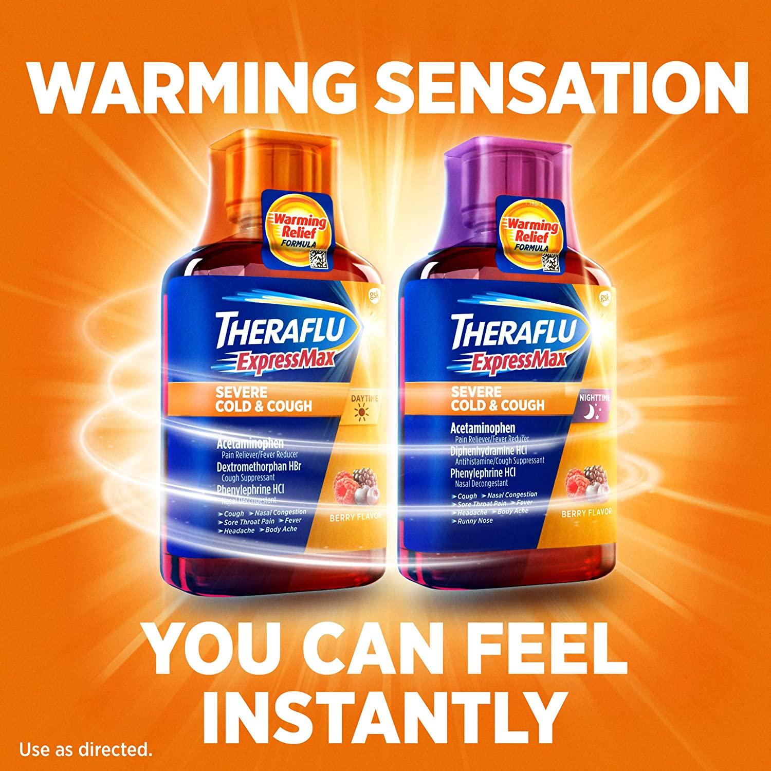 Theraflu ExpressMax Severe Cold and Cough Medicine Daytime/Nighttime ...