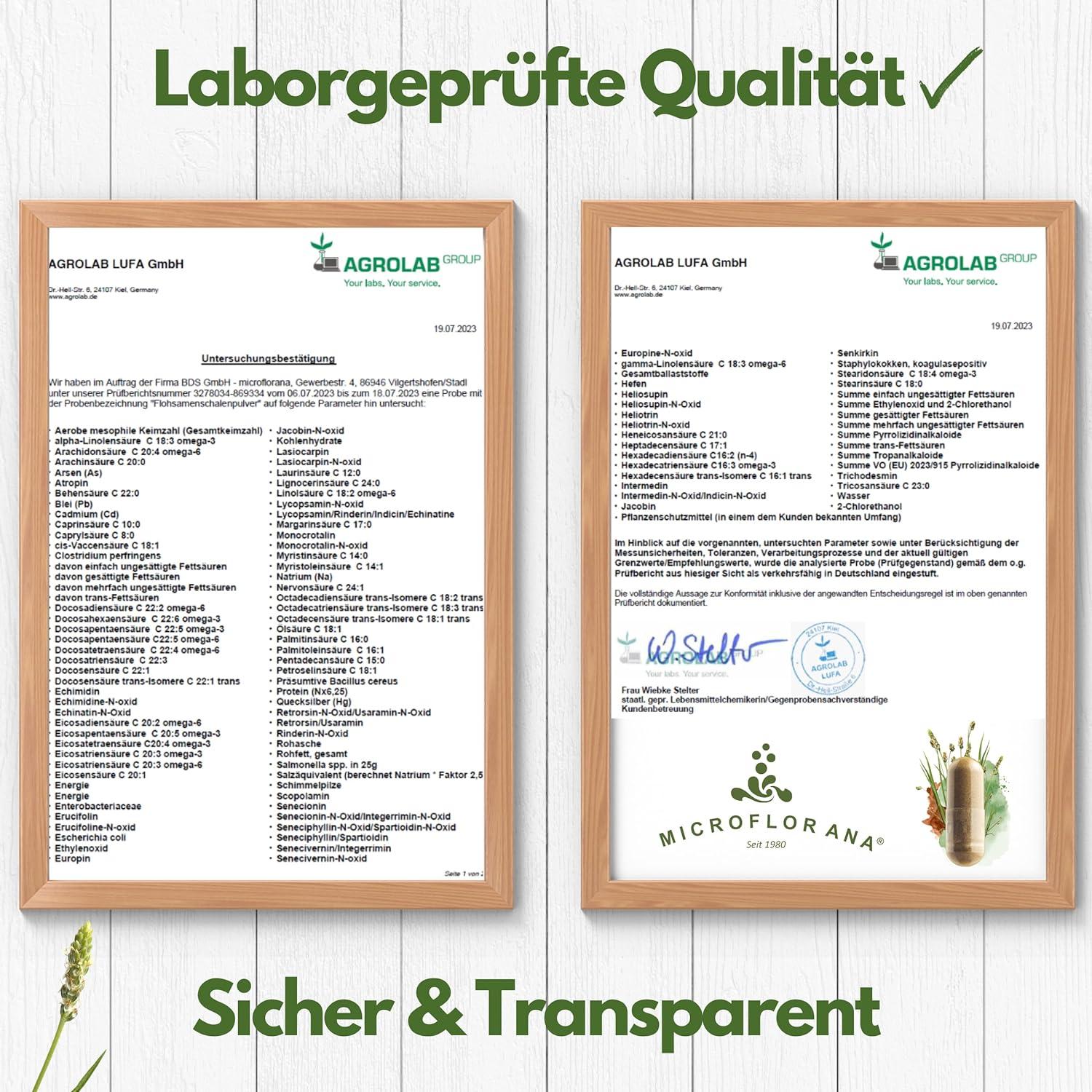 Microflorana Psyllium Capsules - 400 High-Dose Capsules (3 660 mg ...