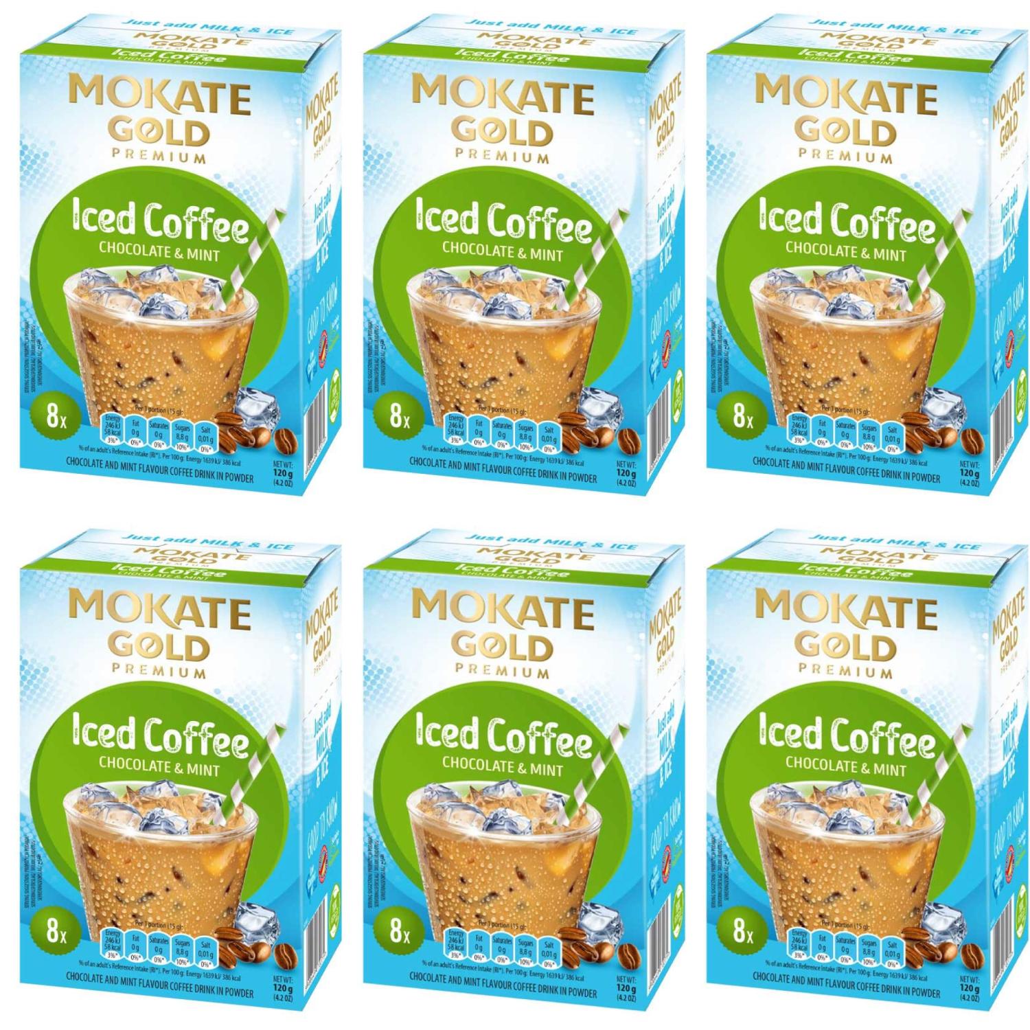 Mokate Gold Premium iced coffee Chocolate & Mint 6 boxes x 8 sachets total 48 | Buy Now with ...