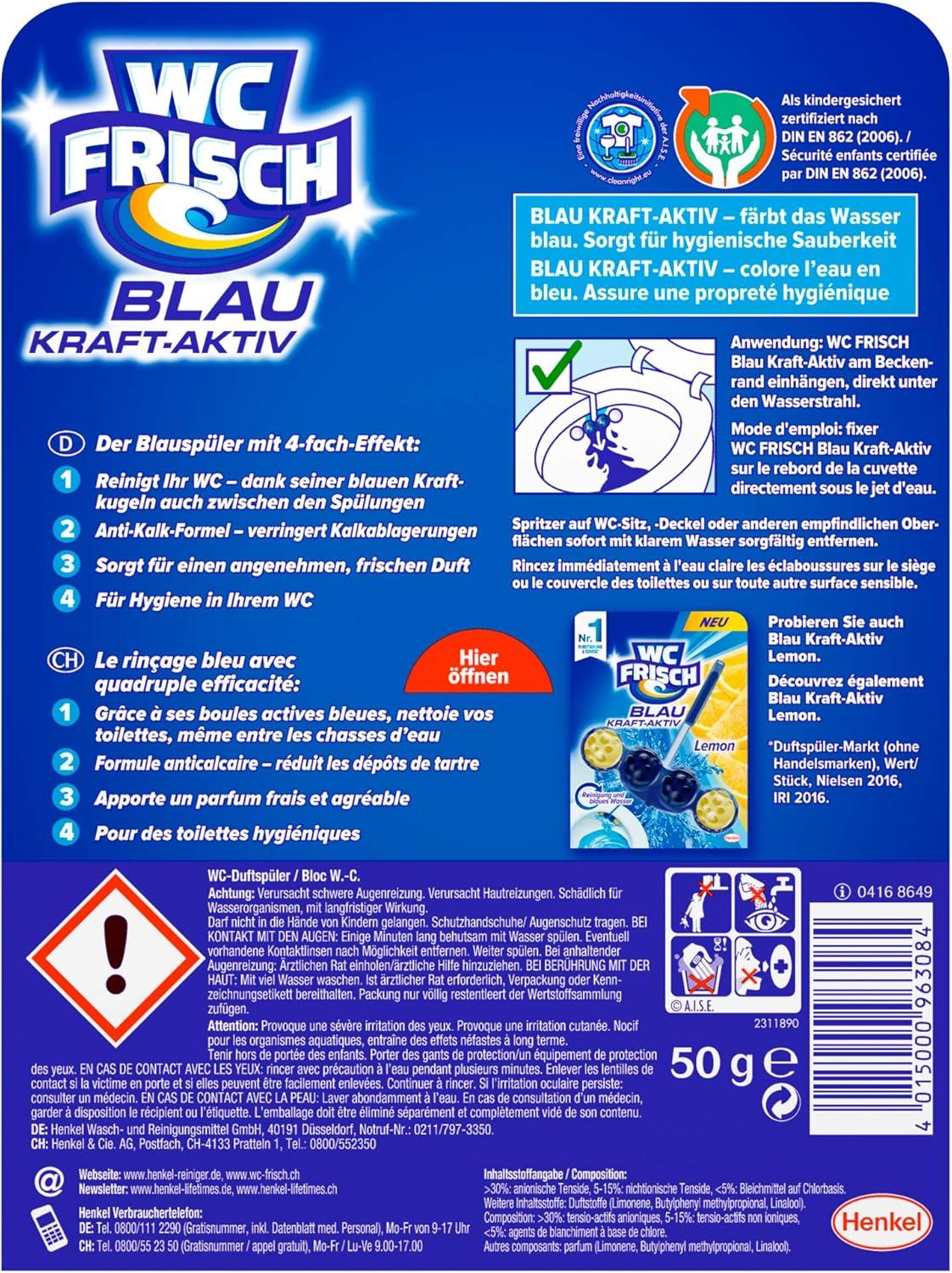WC FRISCH Blue Power Active Ocean Freshness - Toilet Cleaner & Color ...