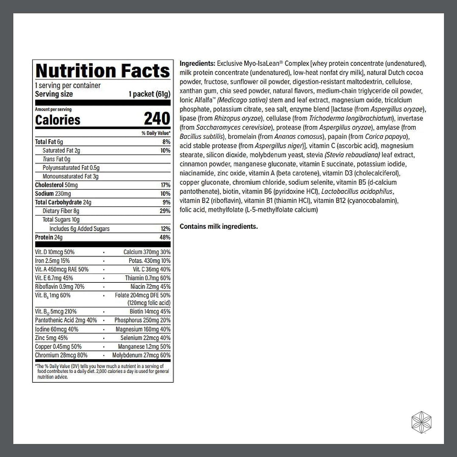 Isagenix IsaLean Shake - Complete Superfood Meal Replacement Drink Mix ...