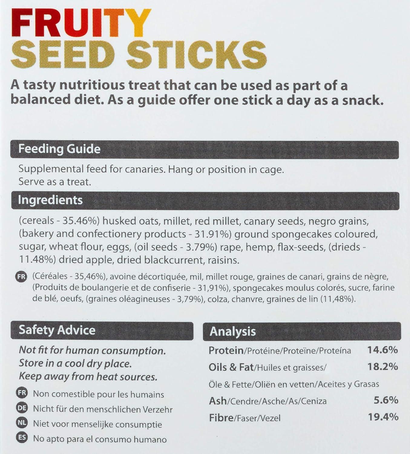 Tweeters Treats Fruity Seed Sticks for Birds | Nutritious Snack for ...