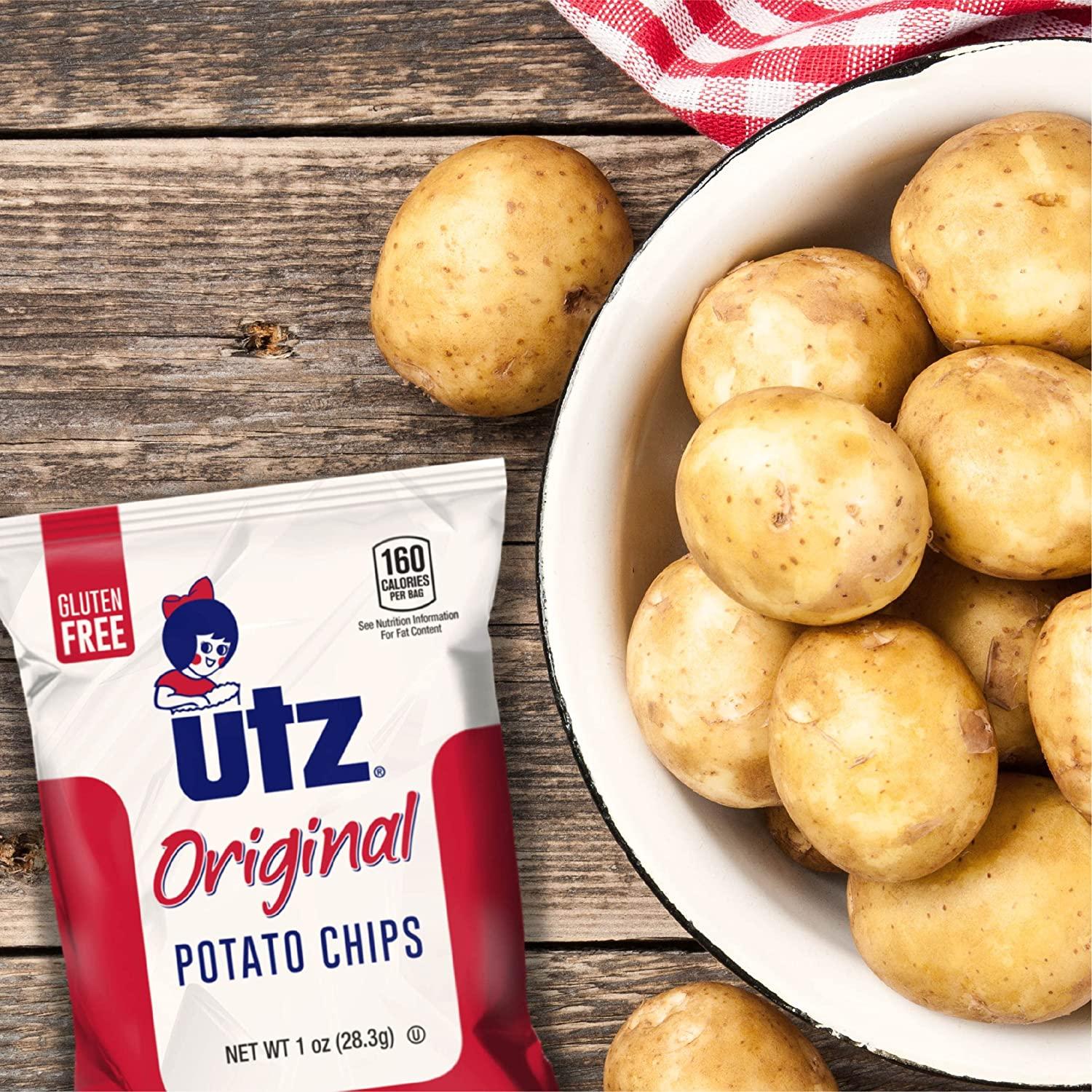 Utz Original 1 Oz Bags, 42 Count â€“ Crispy Potato Chips Made from ...