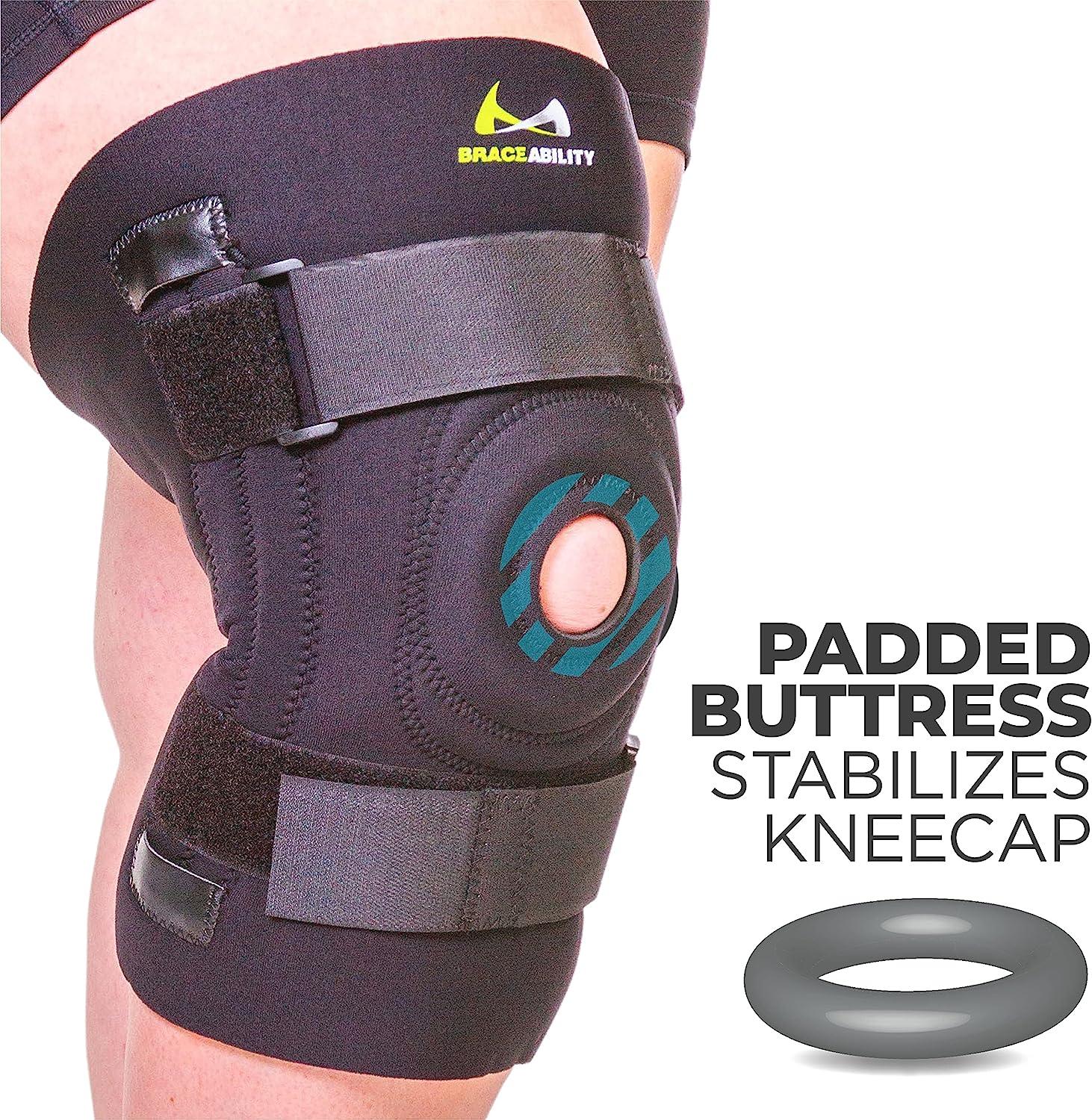 BraceAbility Knee Brace for Large Legs - Kneecap Protection Pad for ...