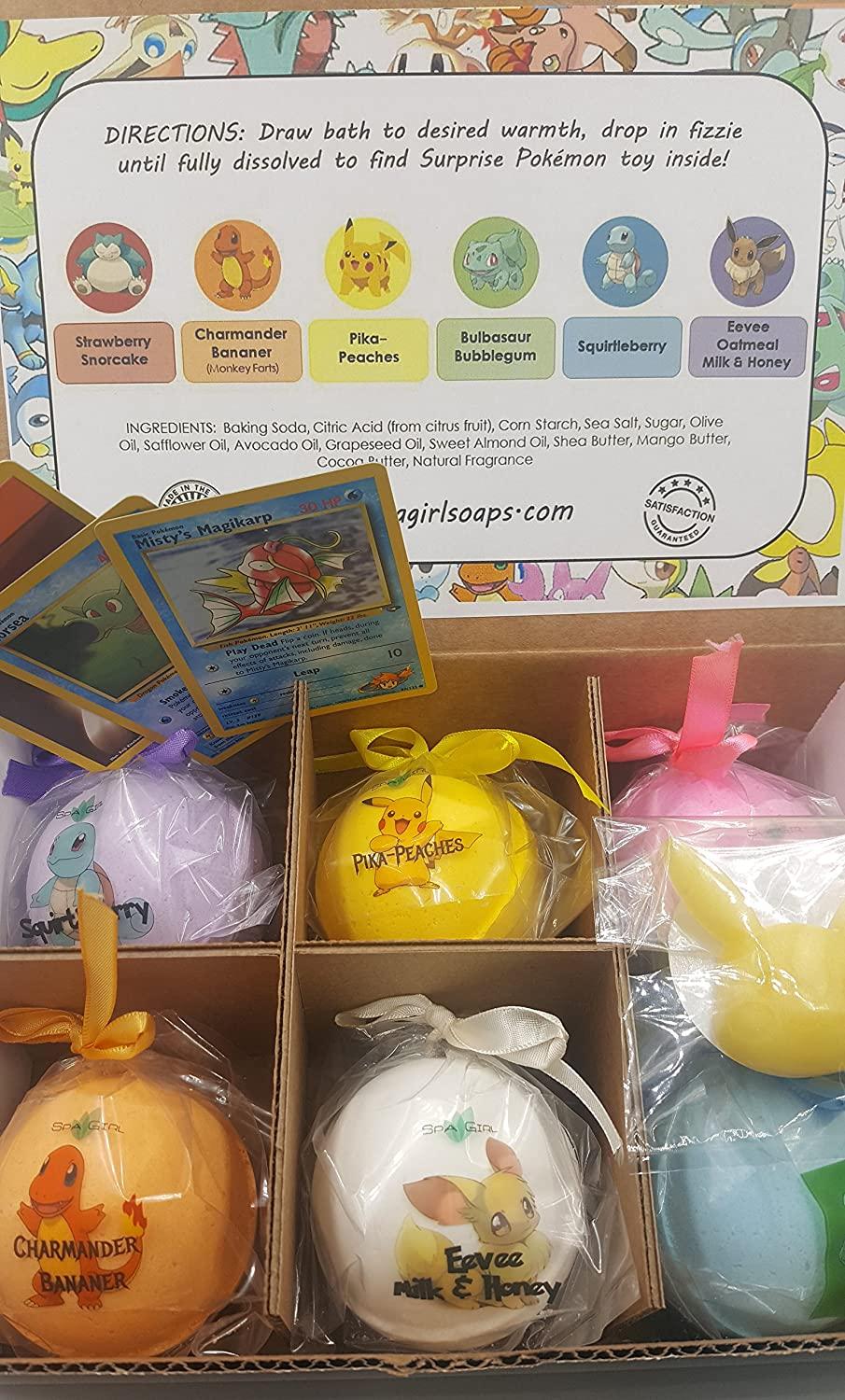 Poke-Bomb Bath Fizzy with Surprise Toy - 6 Count (5 oz each), Great for ...