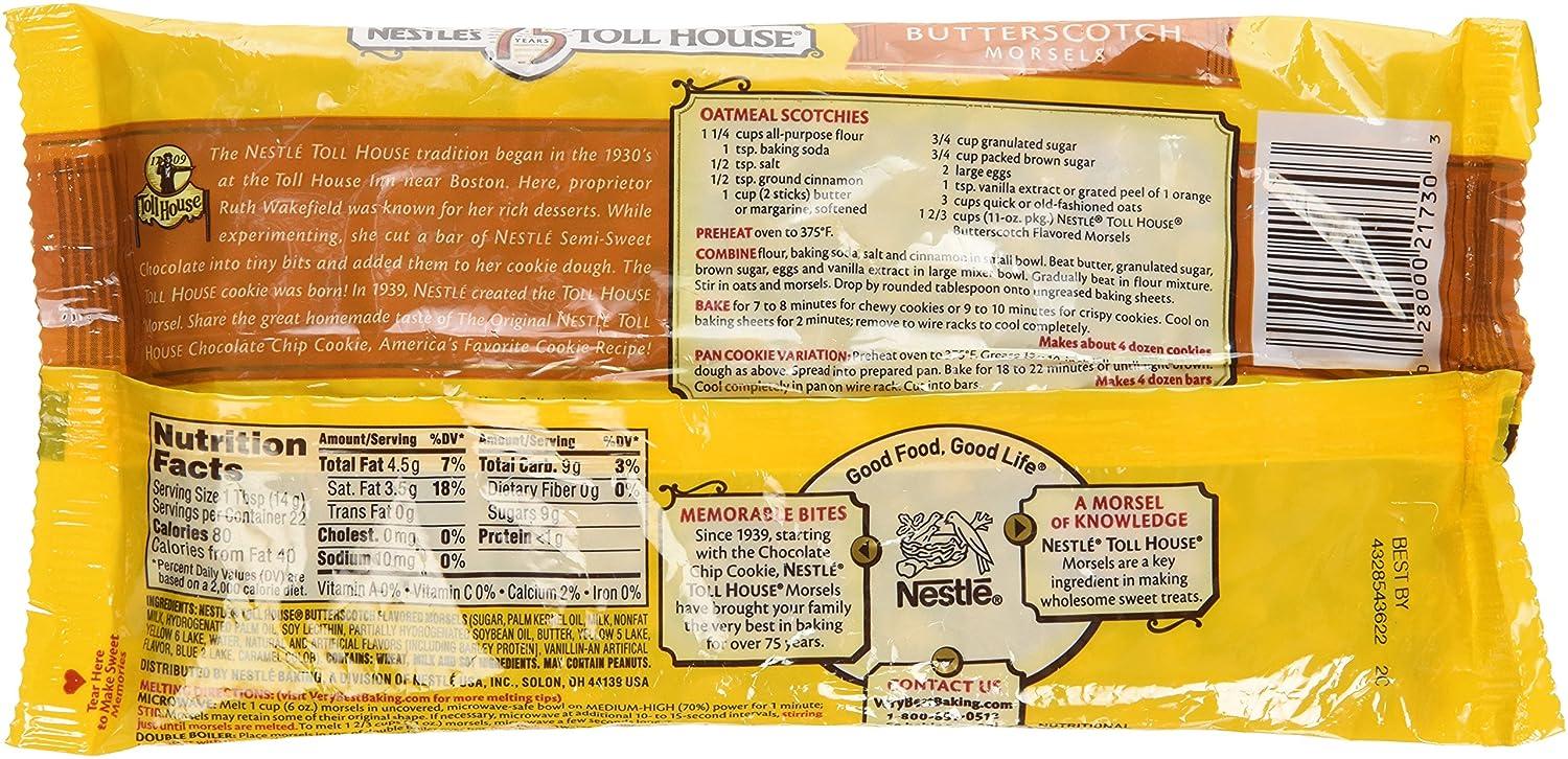 Nestle Toll House Butterscotch Morsels 11oz - Pack of 3 | Delicious ...