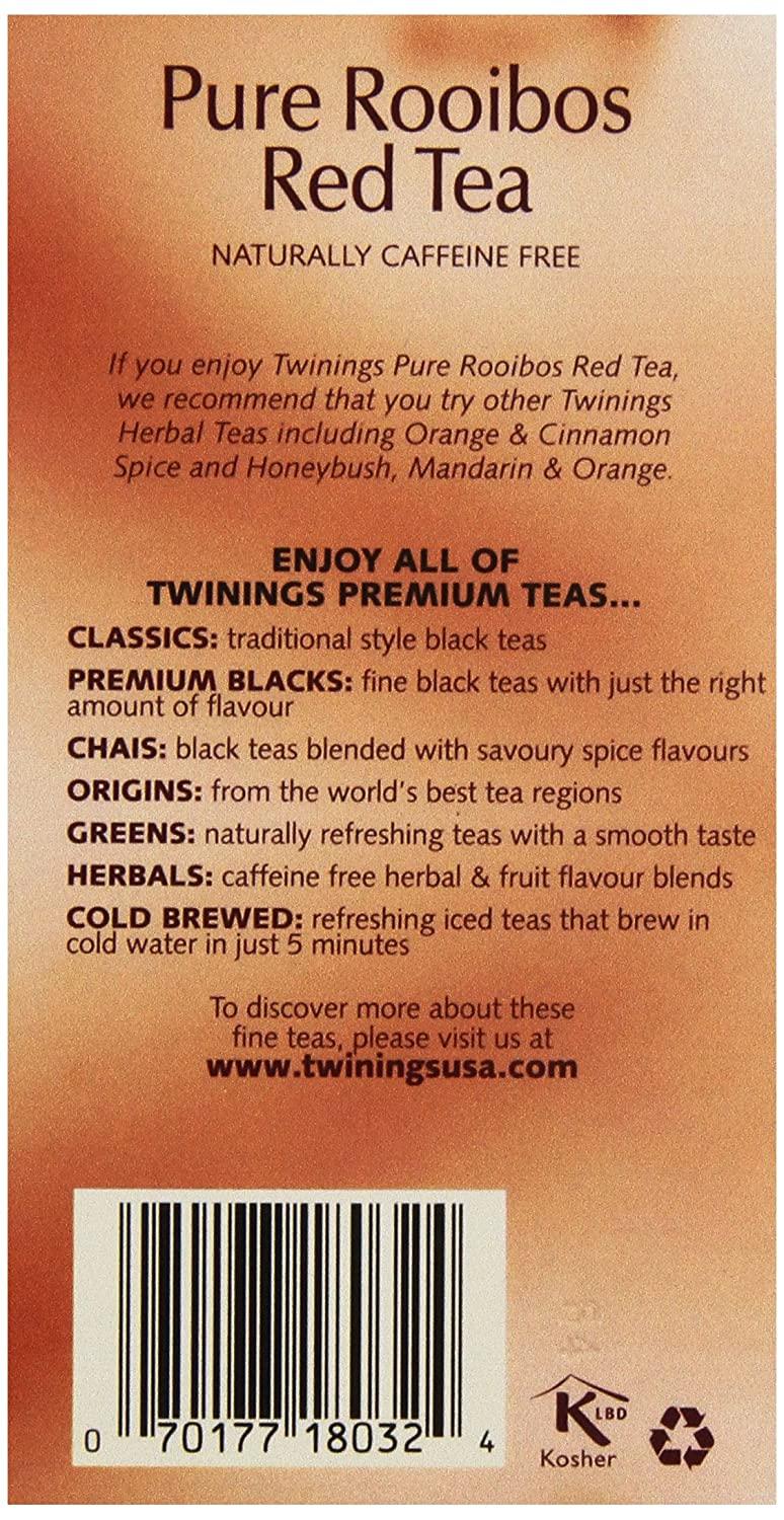 Twinings Red African Rooibos Tea - 20 Count - Premium Herbal Tea | Buy ...