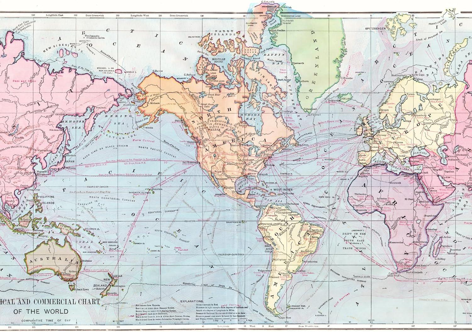 WORLD MAP Print A4 Cake Wrap/Cake Ribbon Cake Topper wafer/icing (icing ...