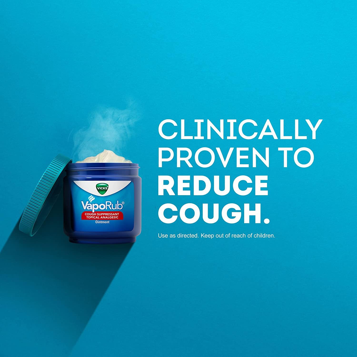 Vicks VapoRub Cough Suppressant Ointment 1.76oz - Chest & Throat Relief