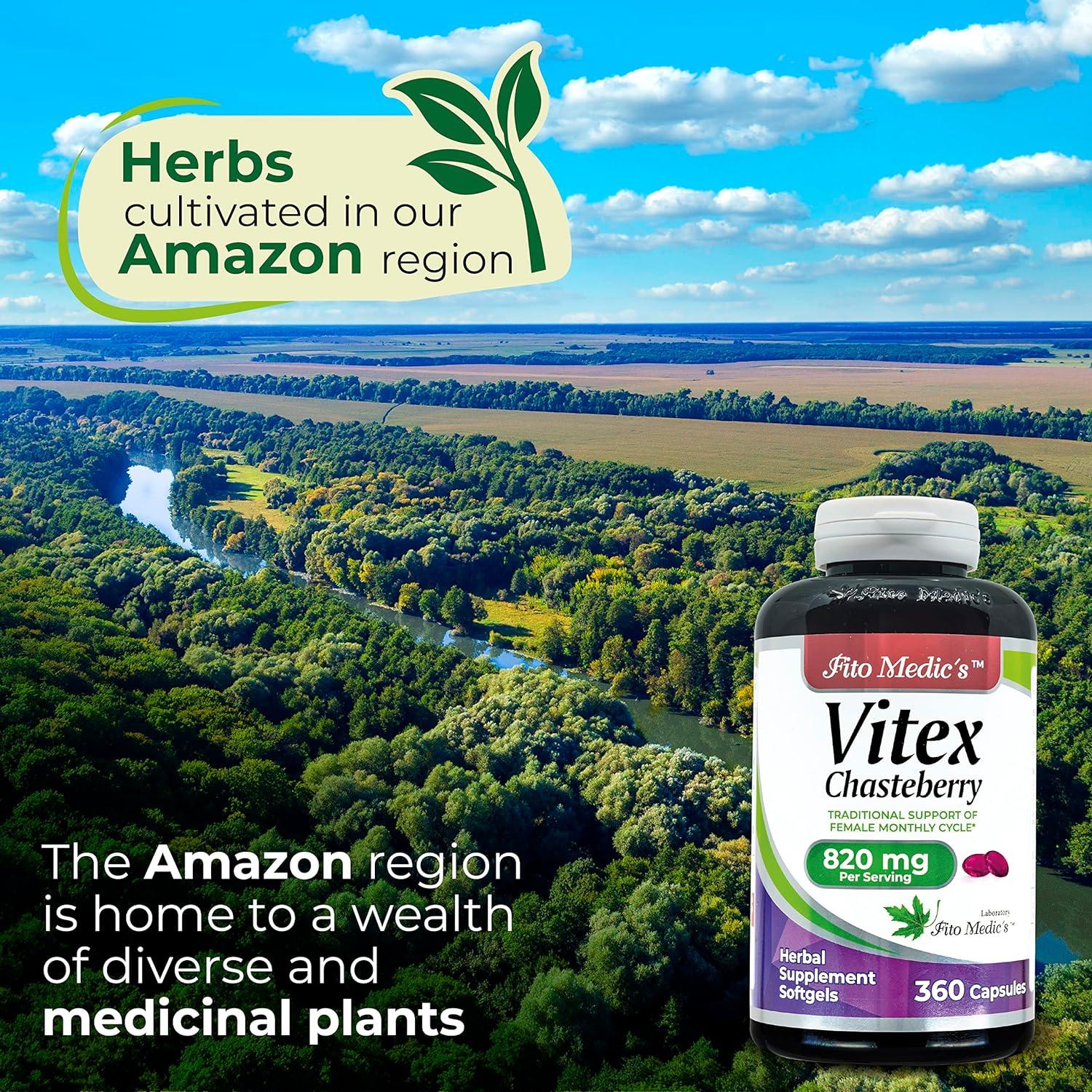 FITO MEDIC'S Lab Vitex Supplement for Women - Menopause Support - 820mg ...