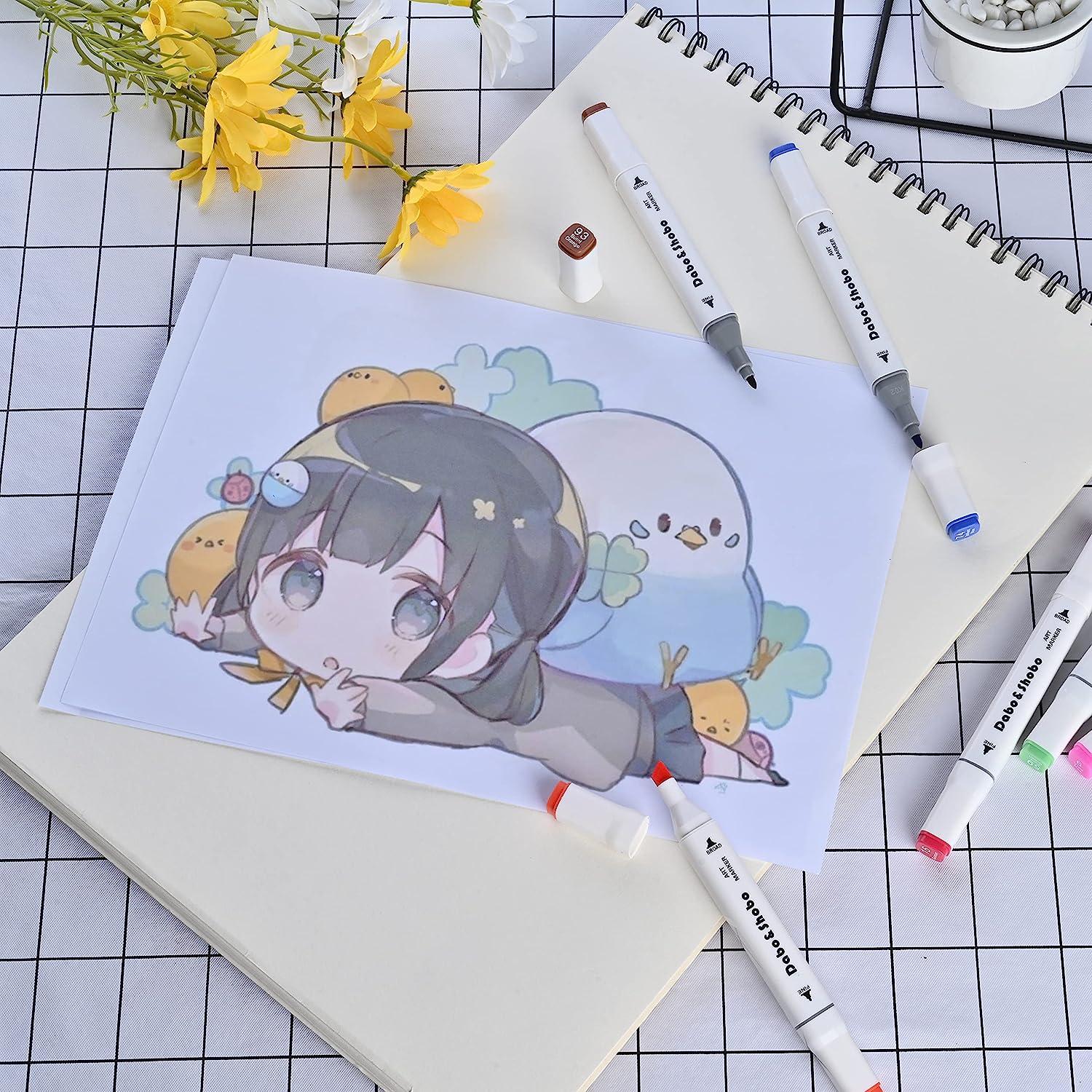 Dabo&Shobo 60 Colors Alcohol Markers - Dual Tip Art Markers for Kids ...