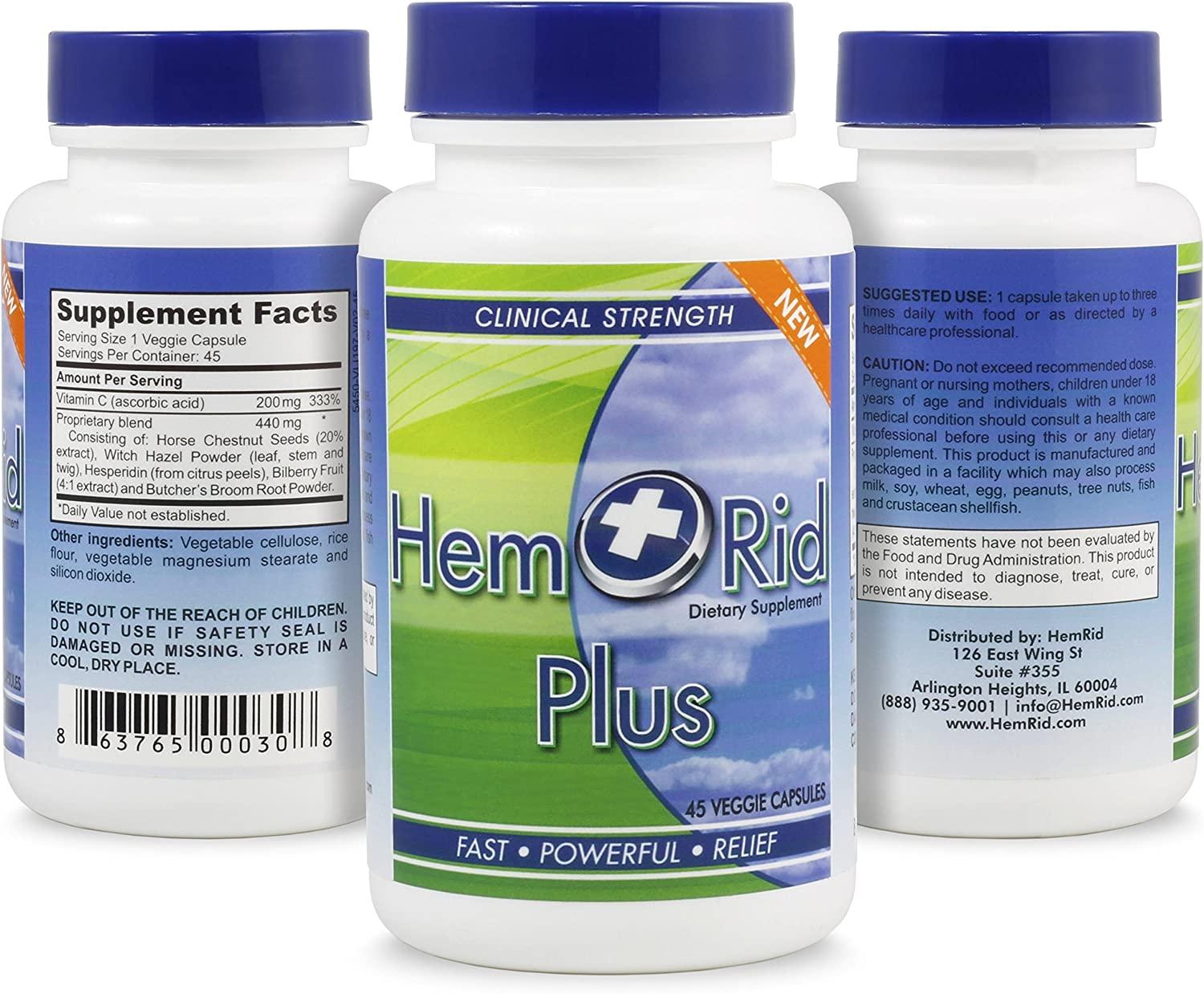 HemRid Plus: Fast Hemorrhoid Relief with Cream, Wipes, Ointment ...