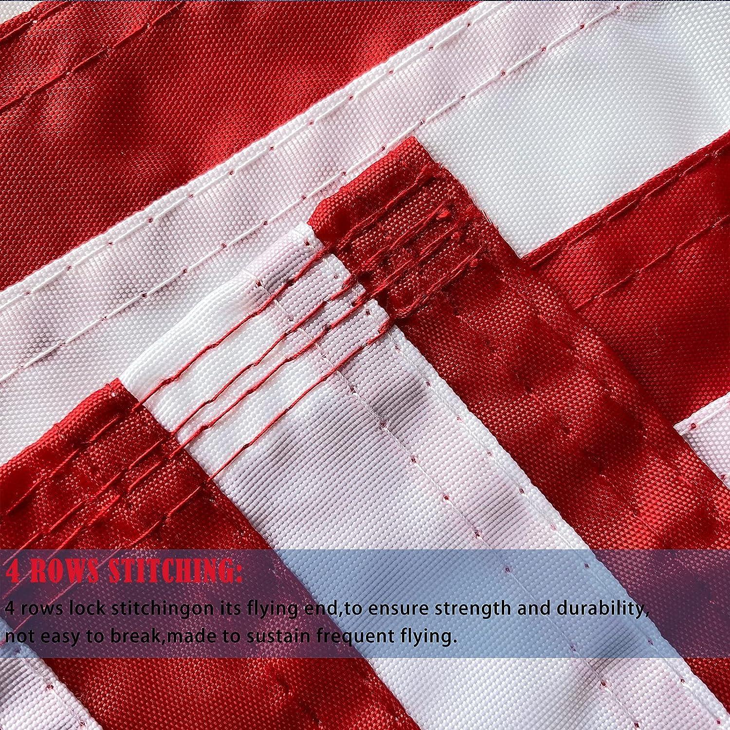 Mosprovie US Boat Flag 12x18 - Embroidered Stars American Marine Flag ...