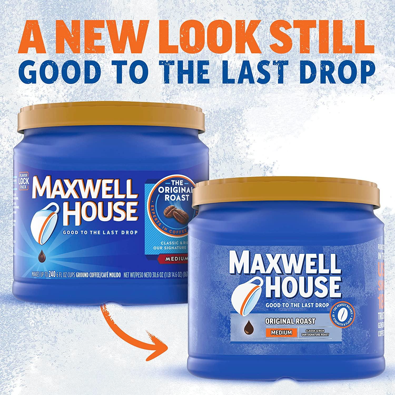 Maxwell House Original Roast Medium Ground Coffee - 30.6 oz Canister ...