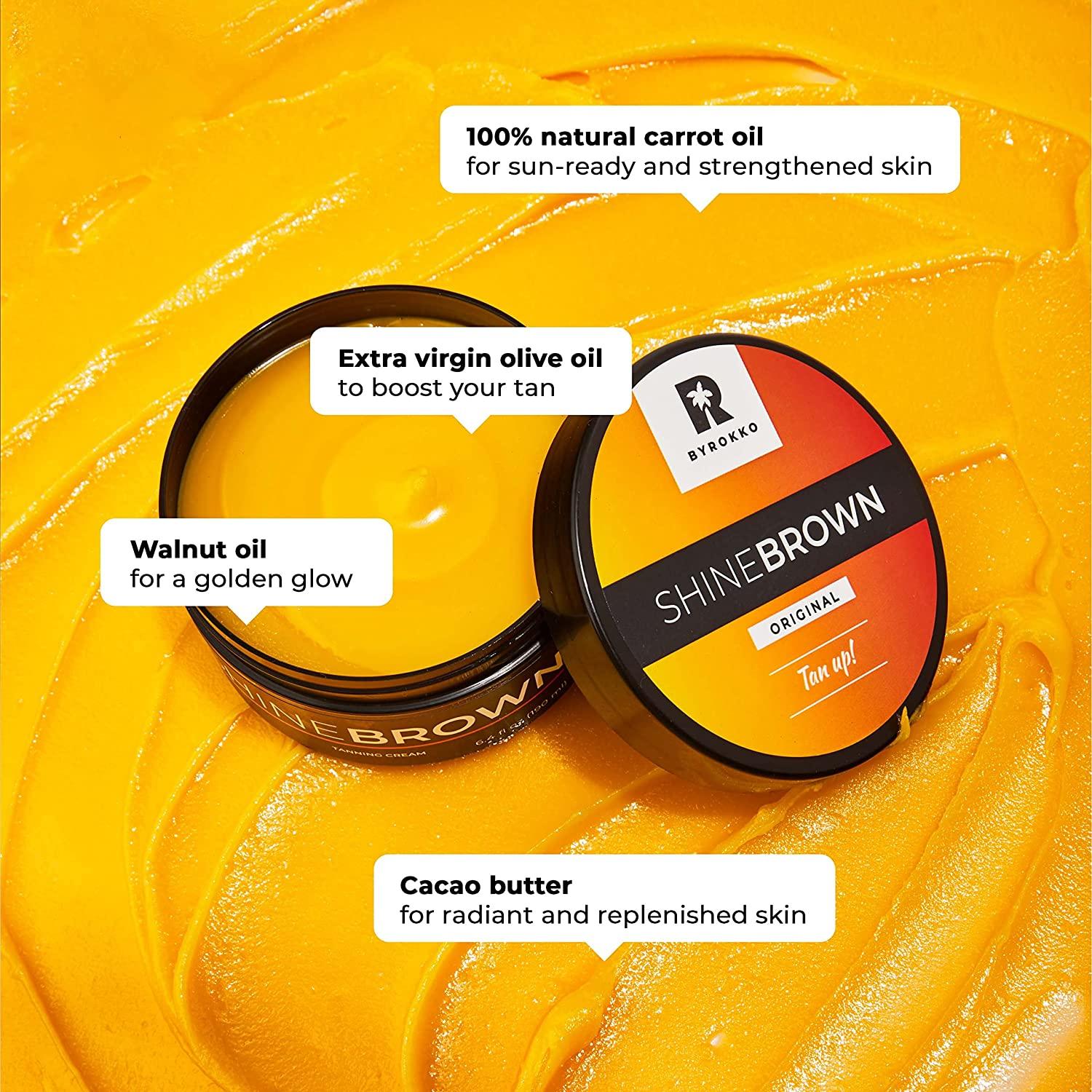BYROKKO Shine Brown Premium Tanning Accelerator Cream 6.4 Fl Oz (190 ml ...
