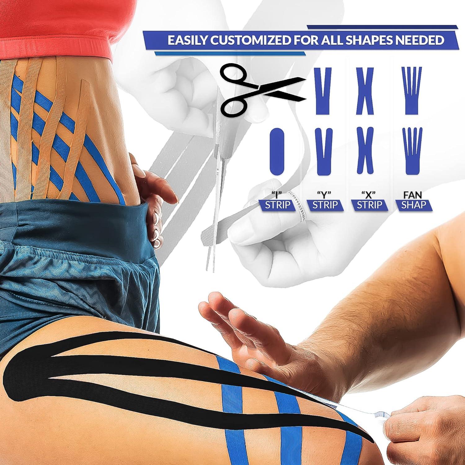 16.4 ft Uncut Kinesiology Tape for Sports & Injury Relief - Water ...