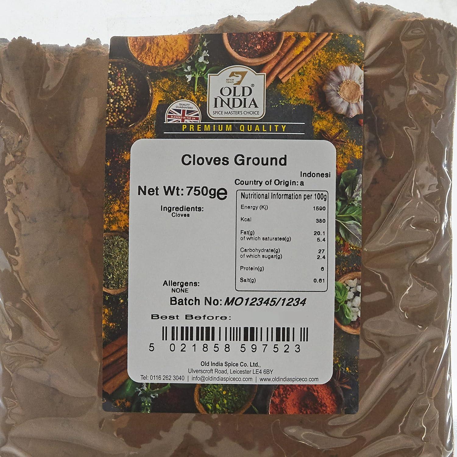 Old India Cloves Ground 750g - Premium Quality Spice (Pack of 1) | Buy ...