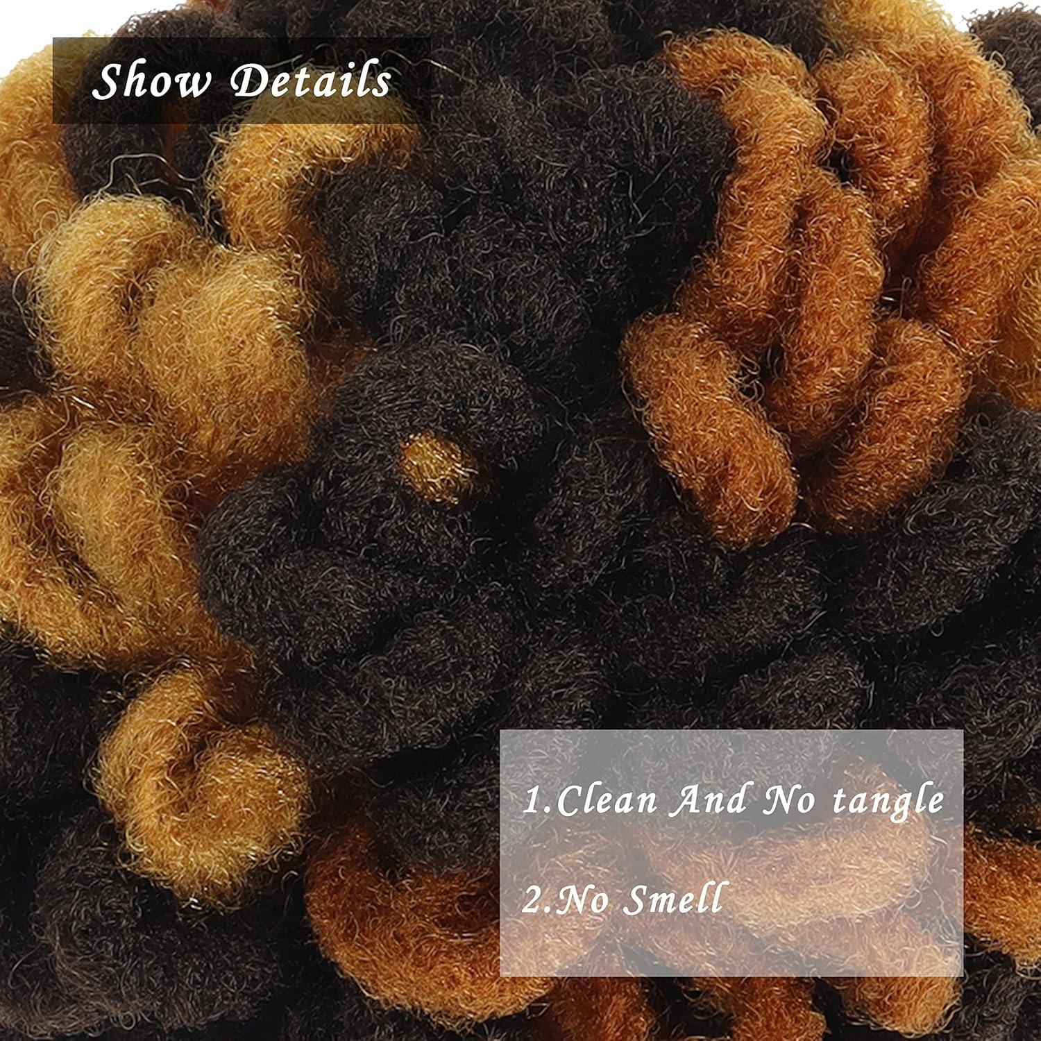 Meiriyfa Dreadlock Bun Afro Puff Clip-In Extensions for Black Women ...