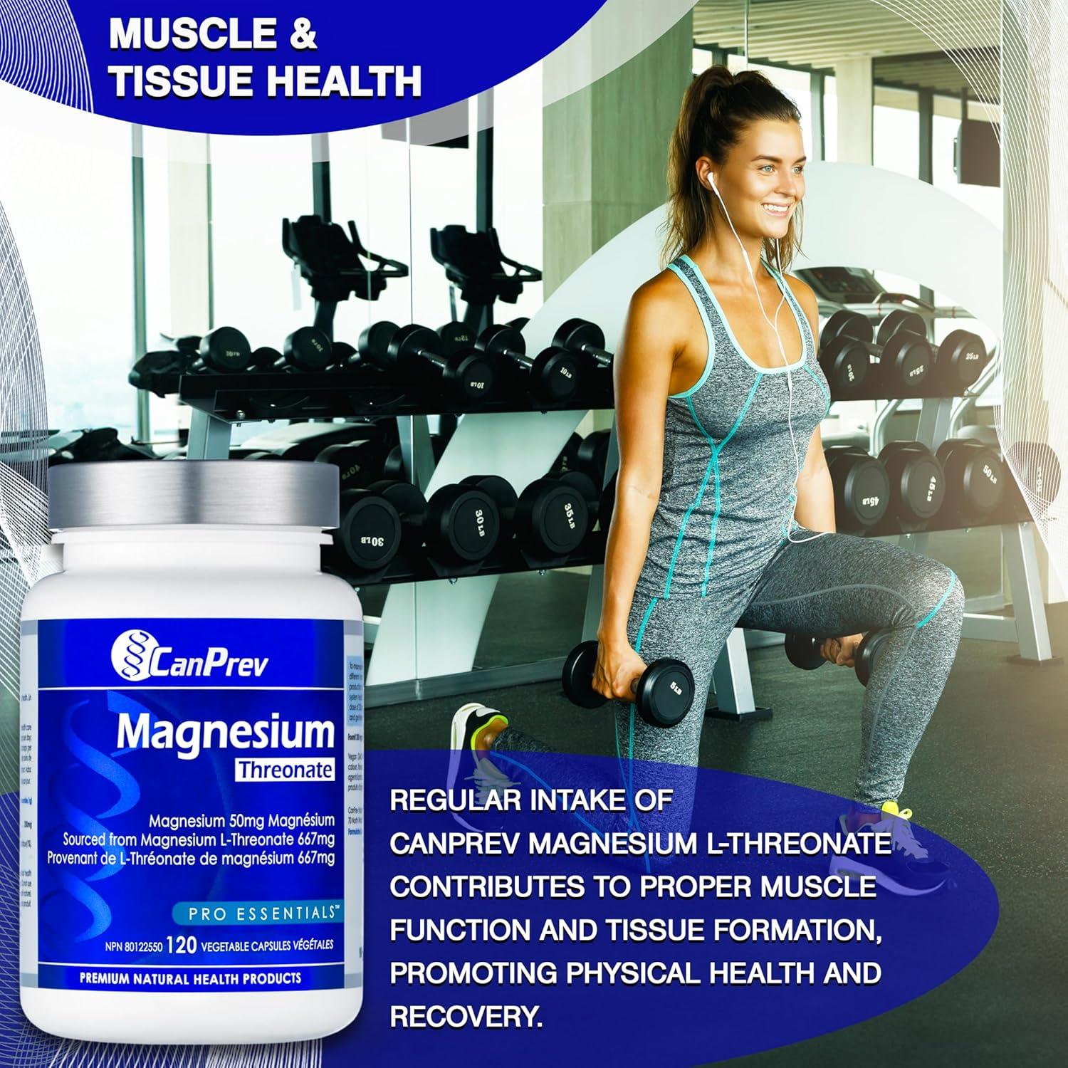 CANPREV Magnesium L-Threonate 120 Vegan Caps - Enhanced Cognitive ...