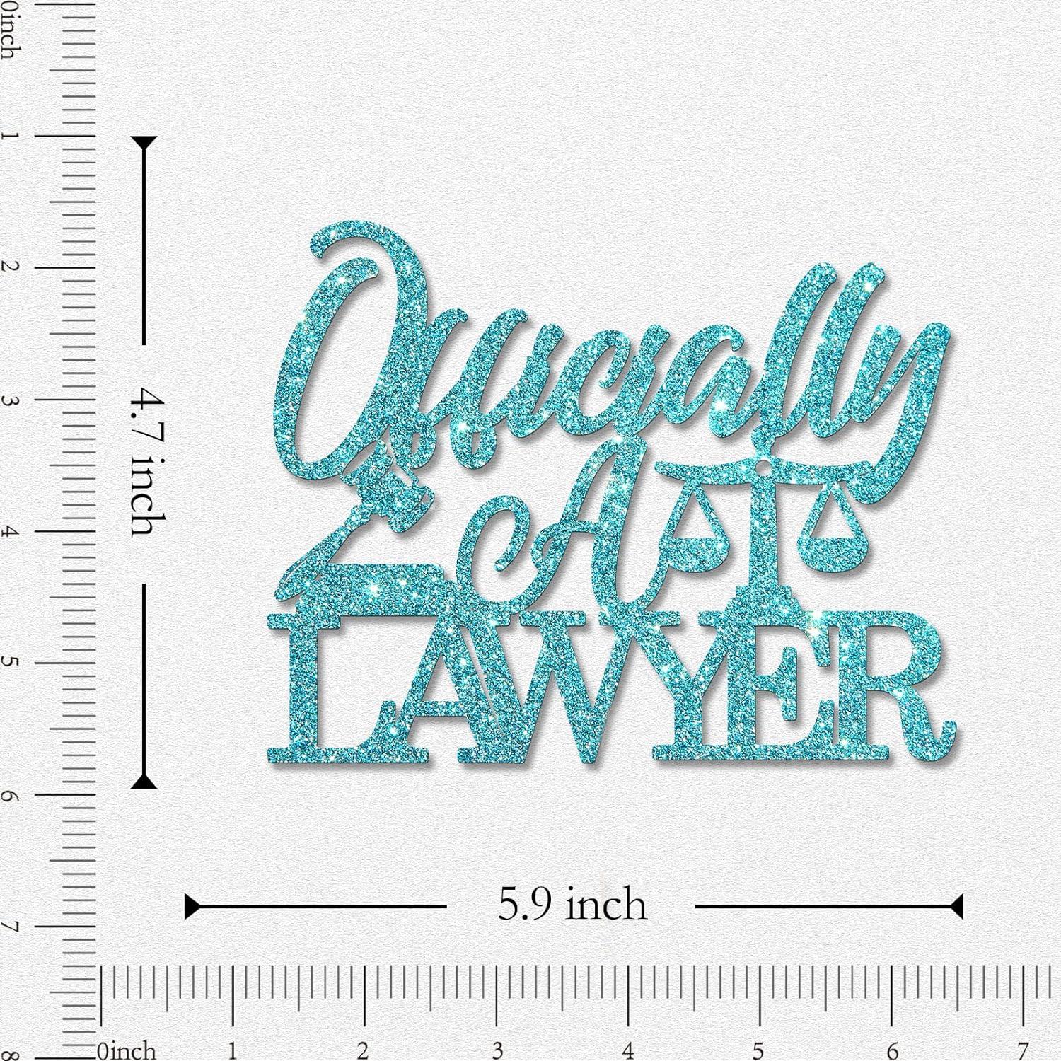 WeBenison Glitter Officially a Lawyer Cake Topper/Congrats Lawyer Cake ...