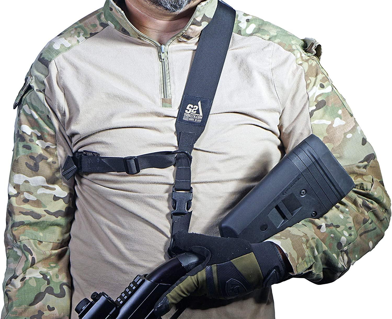 S2Delta USA Made Premium 2 Point Rifle Sling - Fast Adjustment, Modular ...