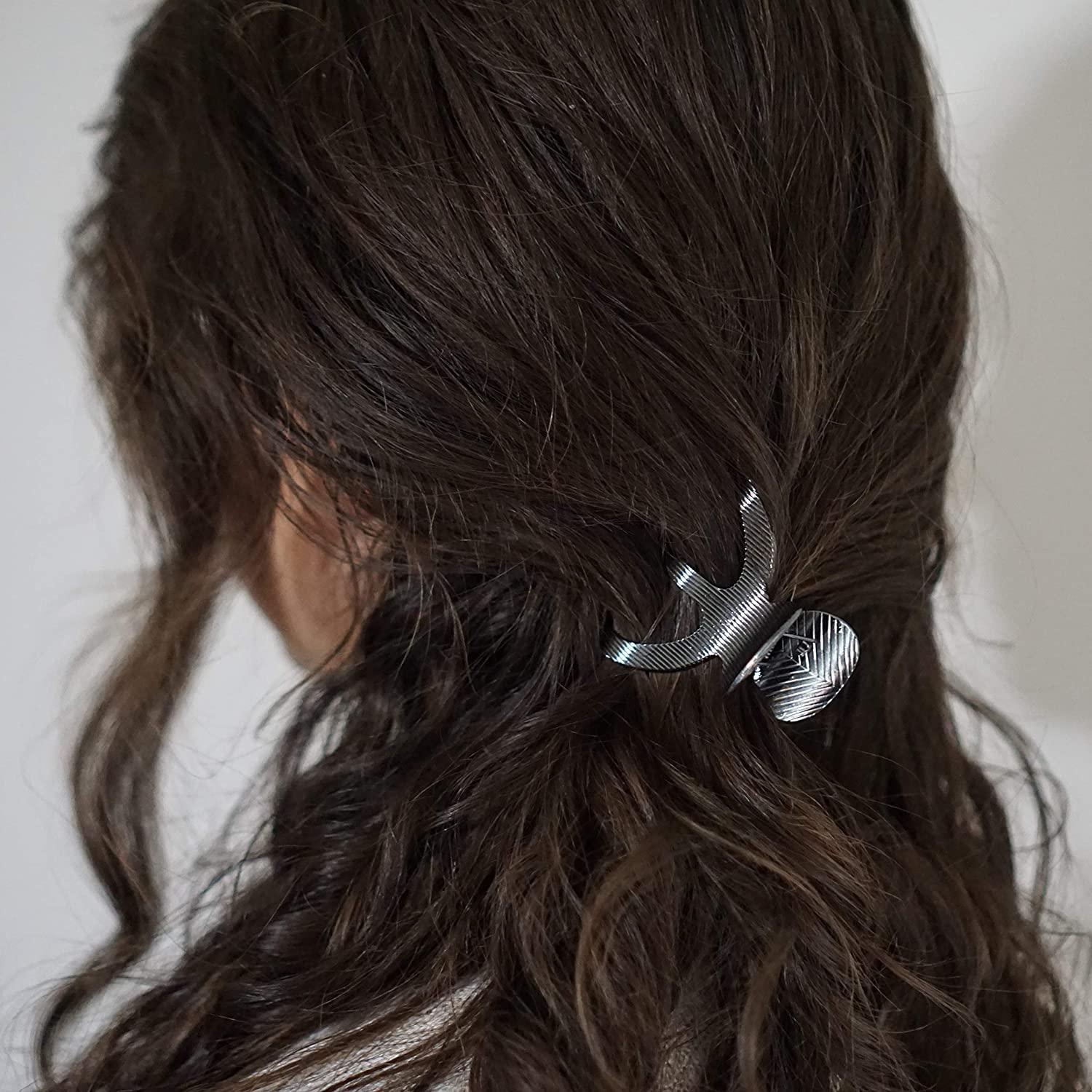 Gunmetal Gray Metal Hair Claw Clips Variety Pack - Octopus spider claw ...