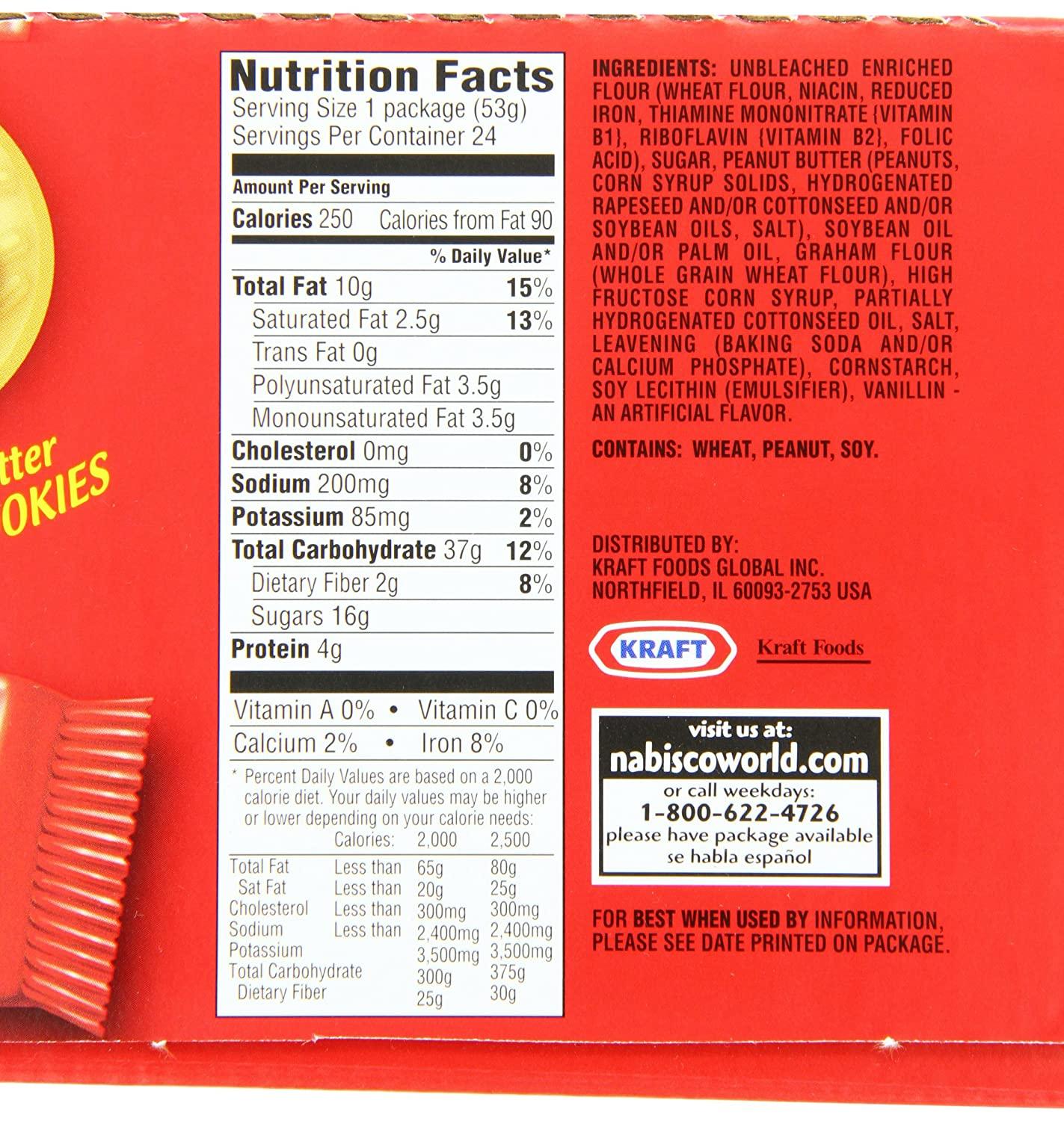 Nabisco Nutter Butter Sandwich Cookies Peanut 24 Count - Pack of 1 ...
