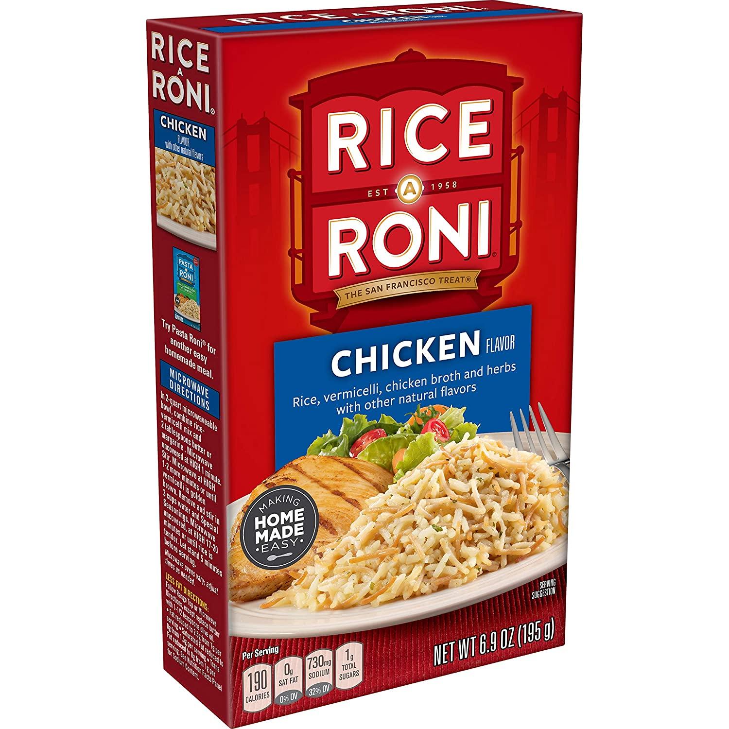 Quaker Rice-A-Roni Chicken Flavor 6.9oz Boxes (12 Pack) - Buy Online ...