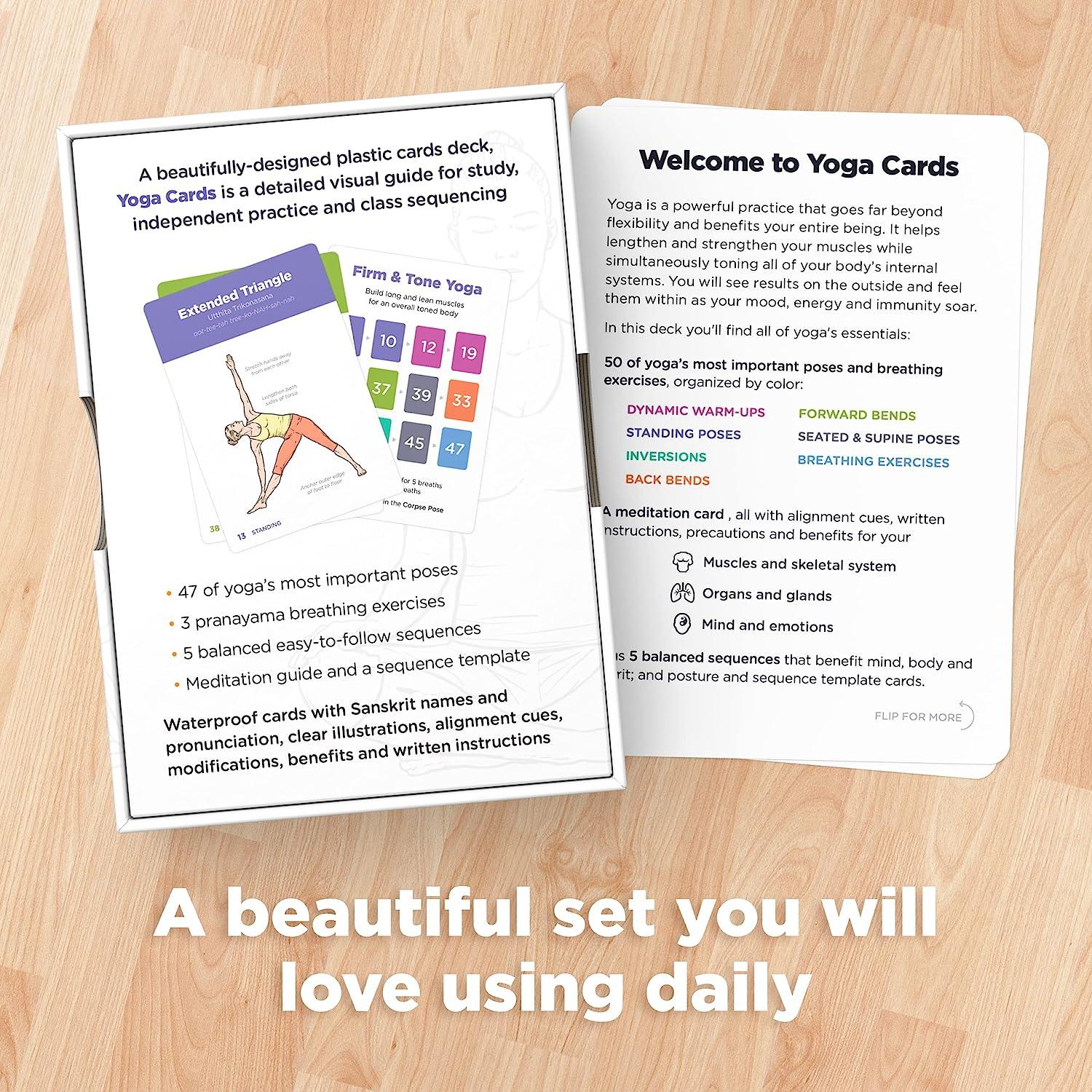 Beginner Yoga Cards Deck: Visual Study & Practice Guide with Essential ...