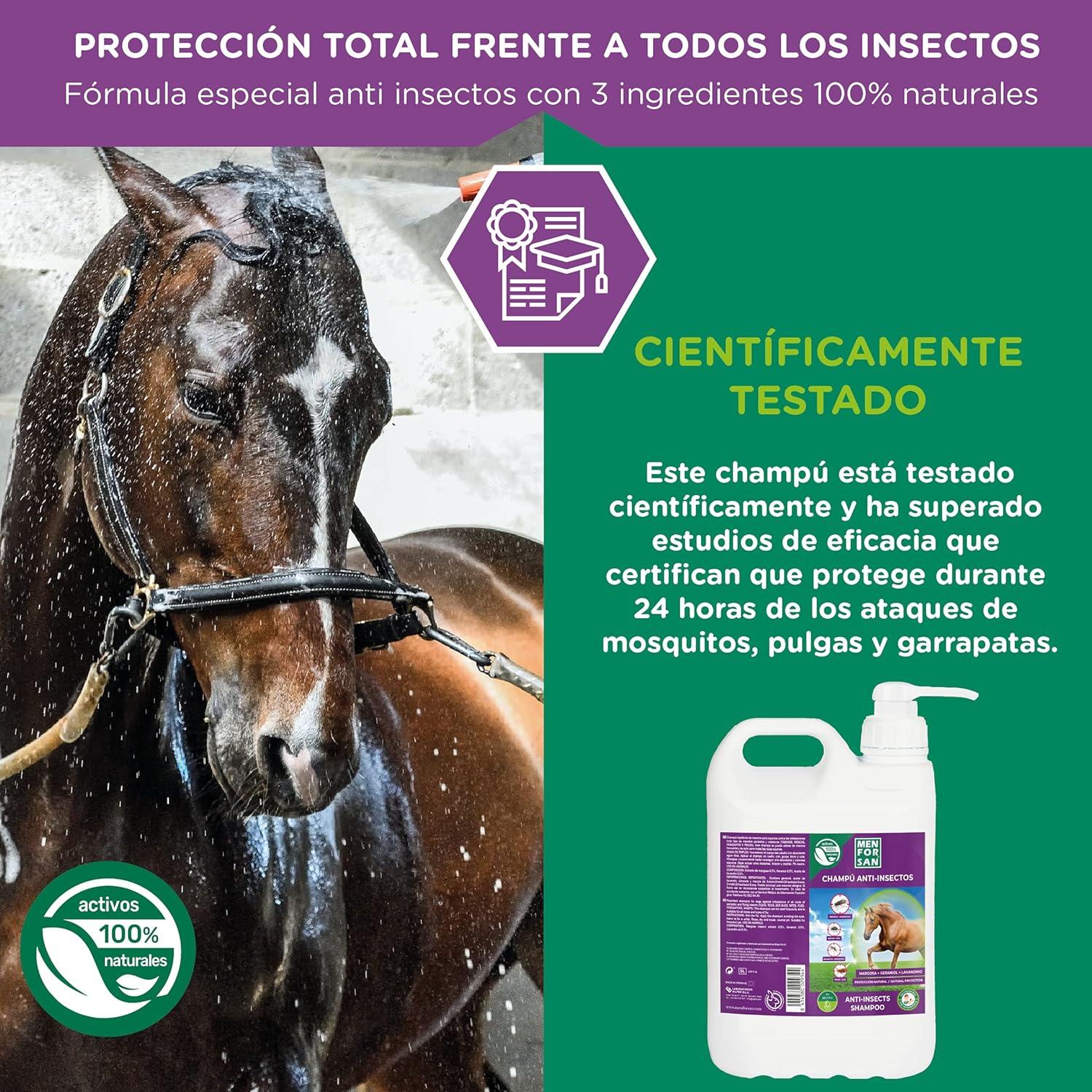 MENFORSAN Flea Shampoo for Horses 5L with Margosa Geraniol and Lavandin ...