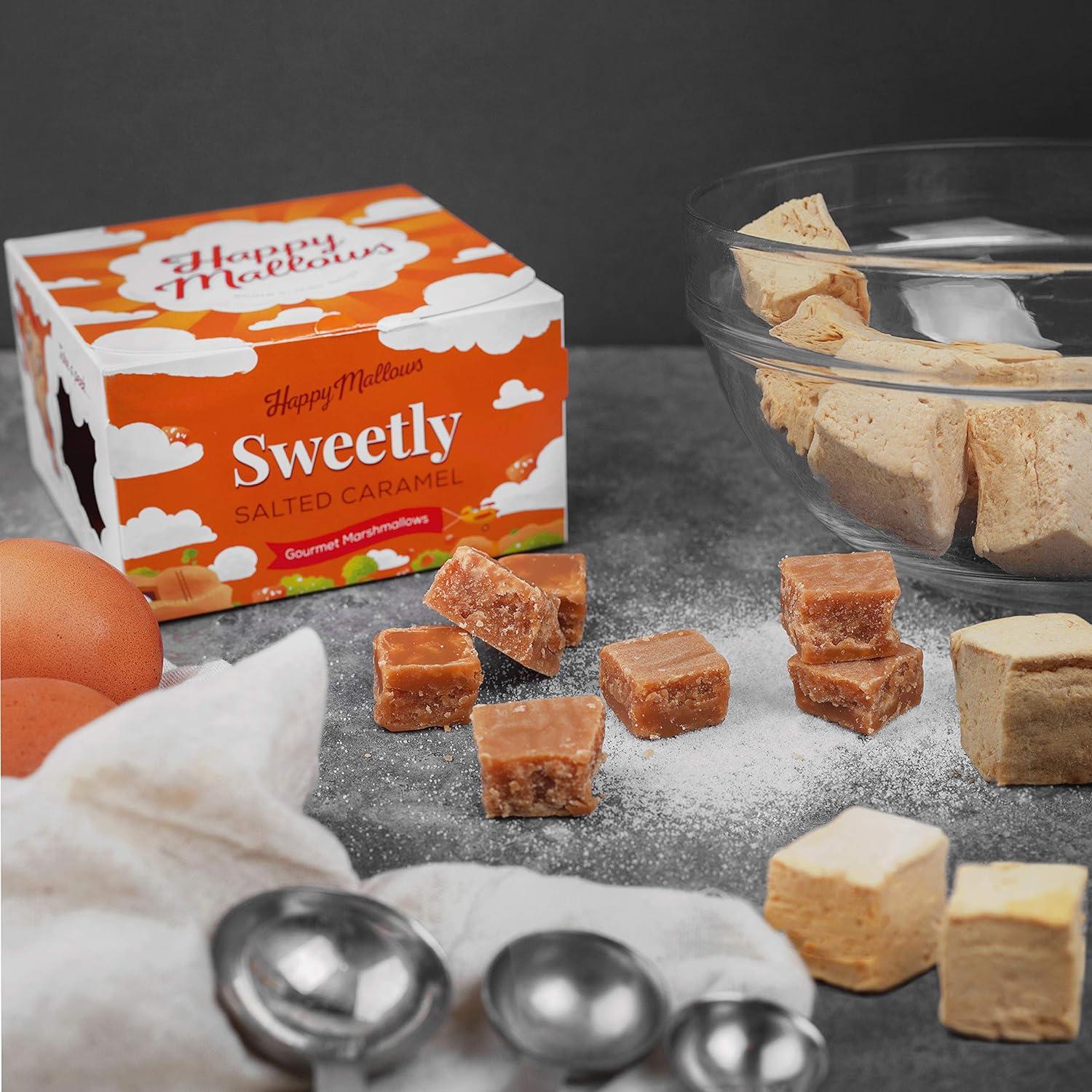 Happy Mallows Gourmet Marshmallows - Sweetly Salted Caramel - Handmade ...