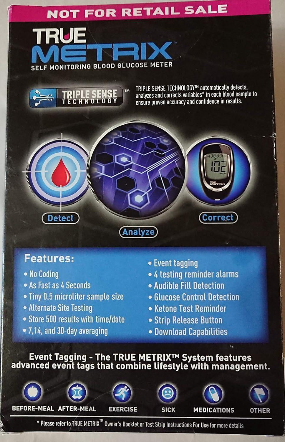 TRUE Metrix Self Monitoring Glucose Meter - Accurate Blood Sugar ...