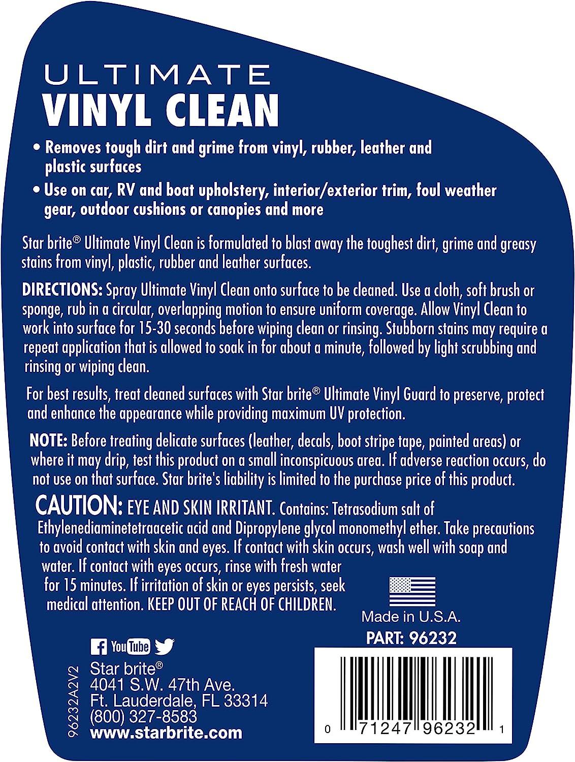 STAR BRITE Ultimate Vinyl Clean Spray 32oz - Multi-Surface Cleaner for ...