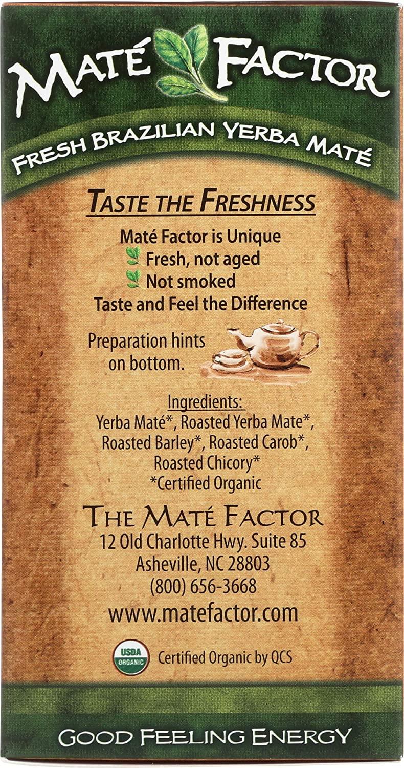 Organic Yerba Mate Dark Roast - 20 Tea Bags | The Mate Factor | Buy Now ...