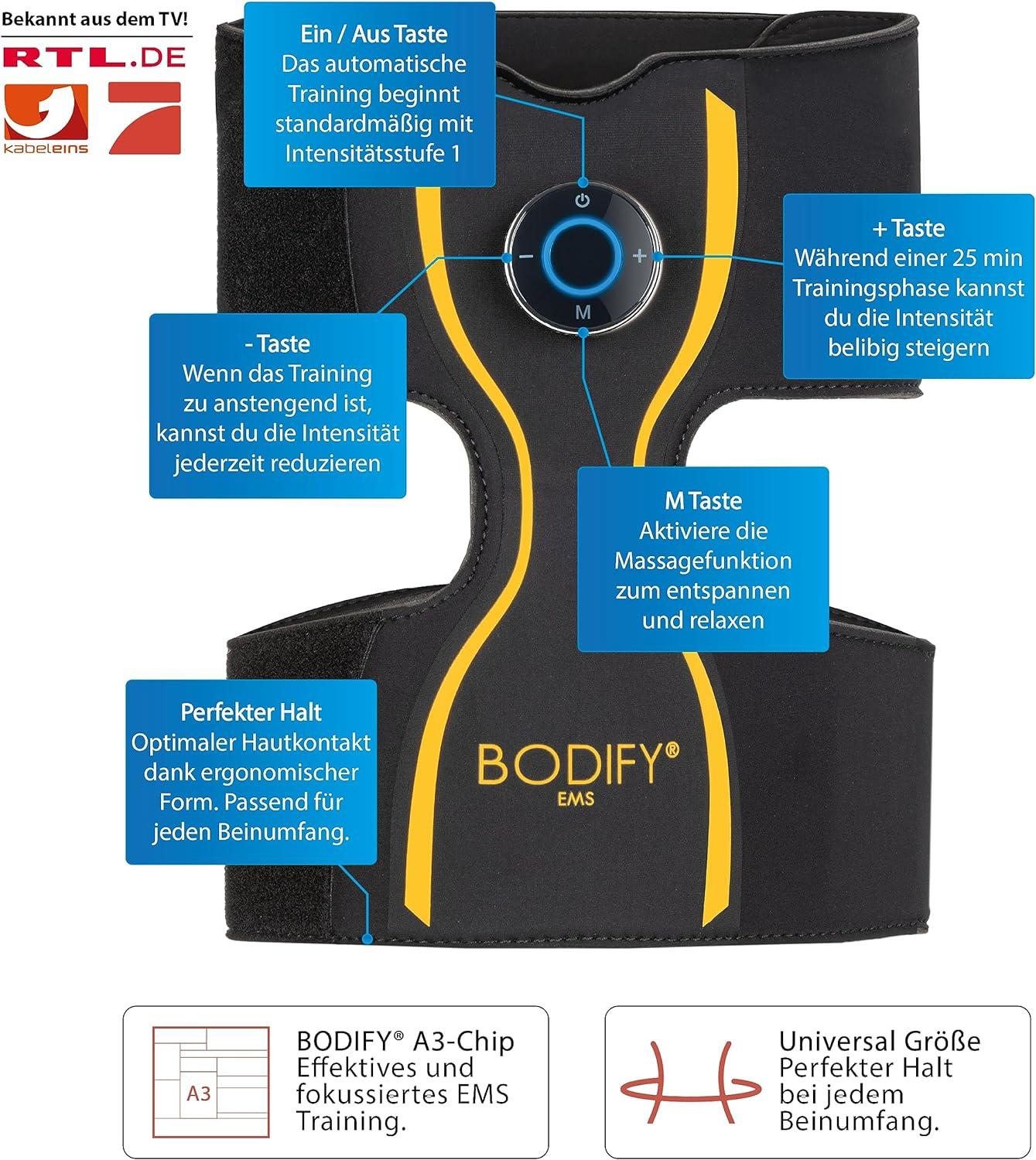 Bodify Ems Leg Trainer Pro - Targeted Muscle Stimulation for Thighs ...