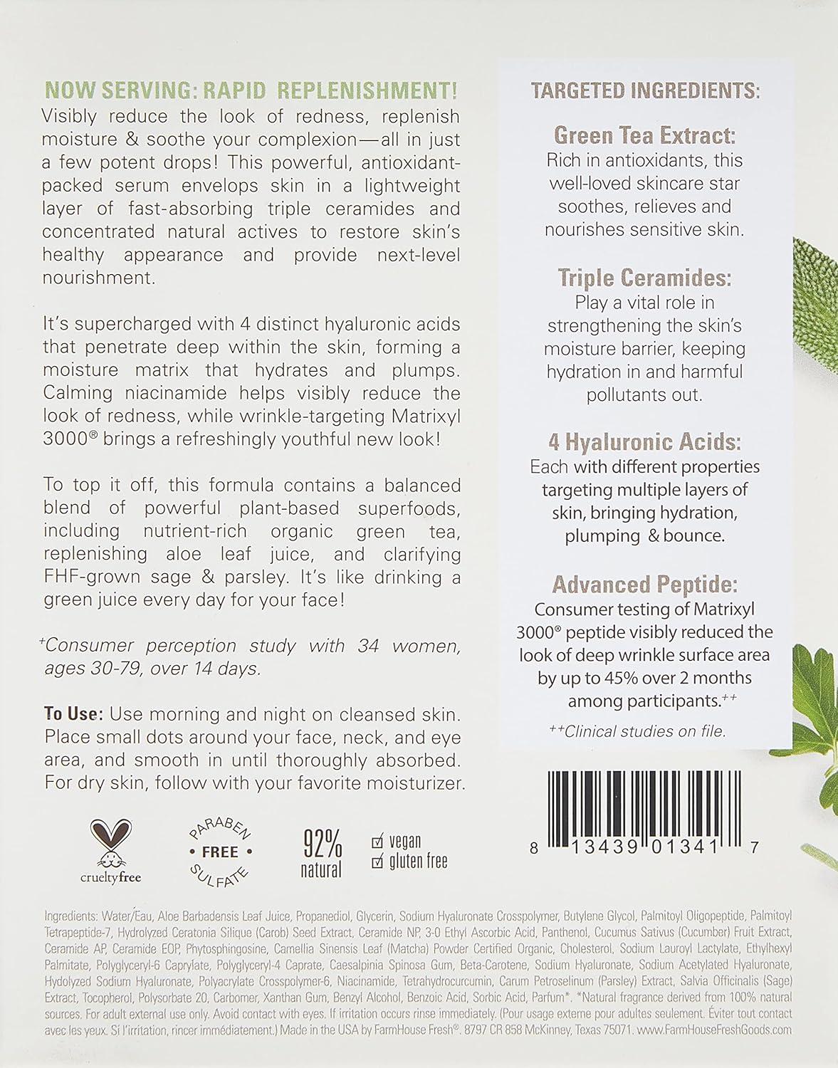 Buy FarmHouse Fresh Green Fixer Calming Elixir - Organic Matcha Serum ...